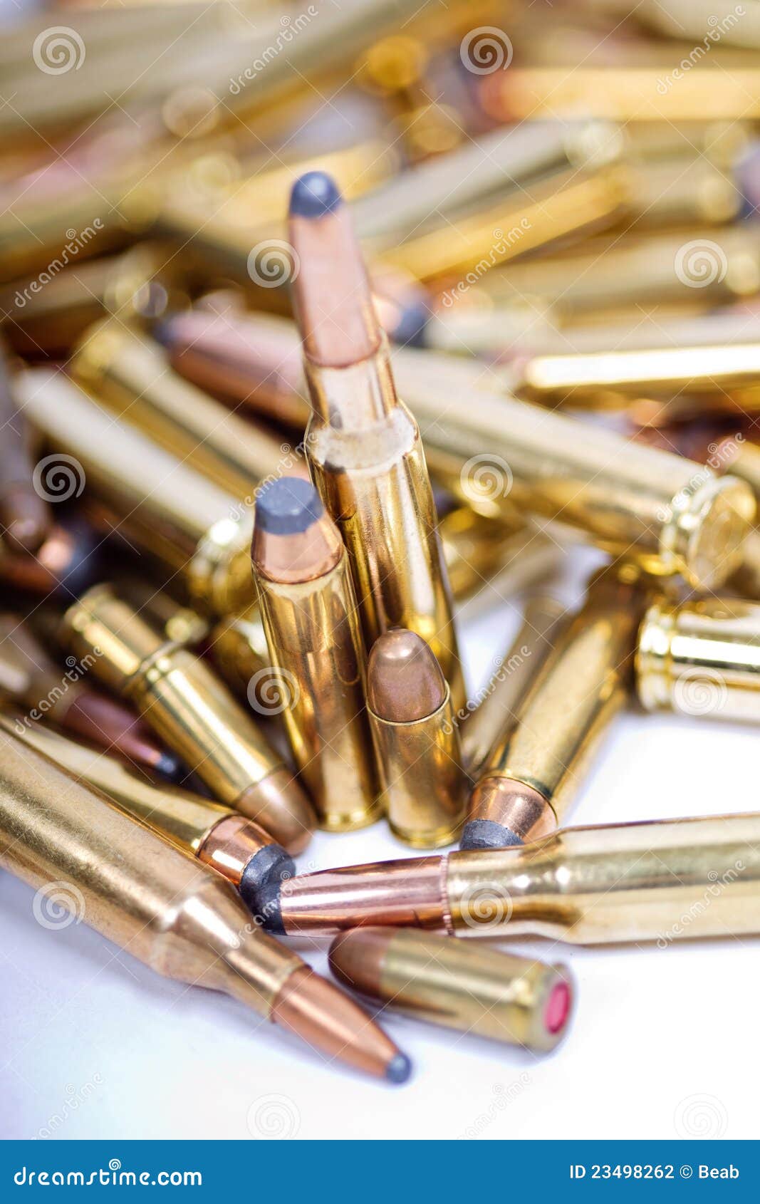 Closeup of Pictures, Piles of Rifle Bullets Stock Photo - Image of ...