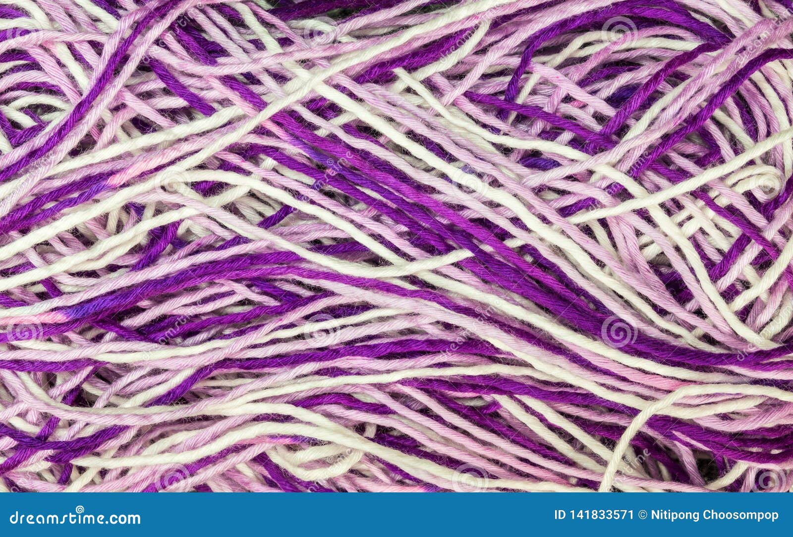 Closeup Pile of Colorful Yarn Texture Background Stock Image - Image of ...