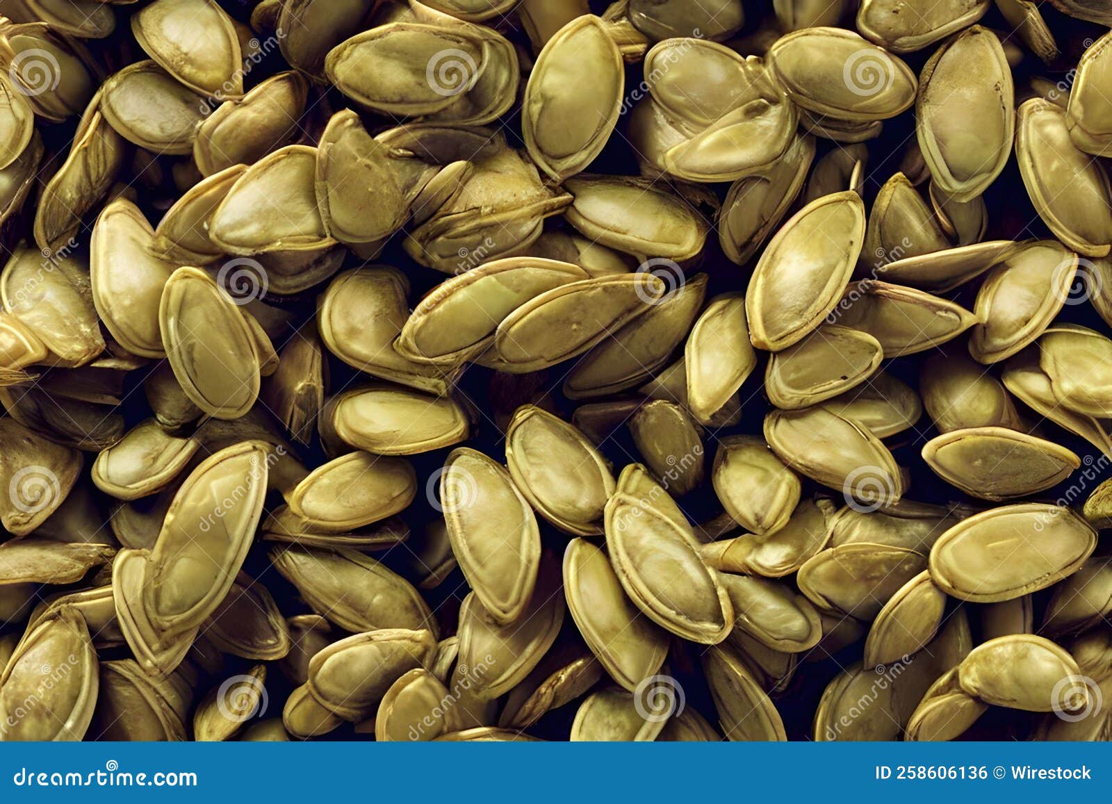 A Pile Of Raw Pumpkin Seeds Texture. Macro Background Pumpkin Seed ...