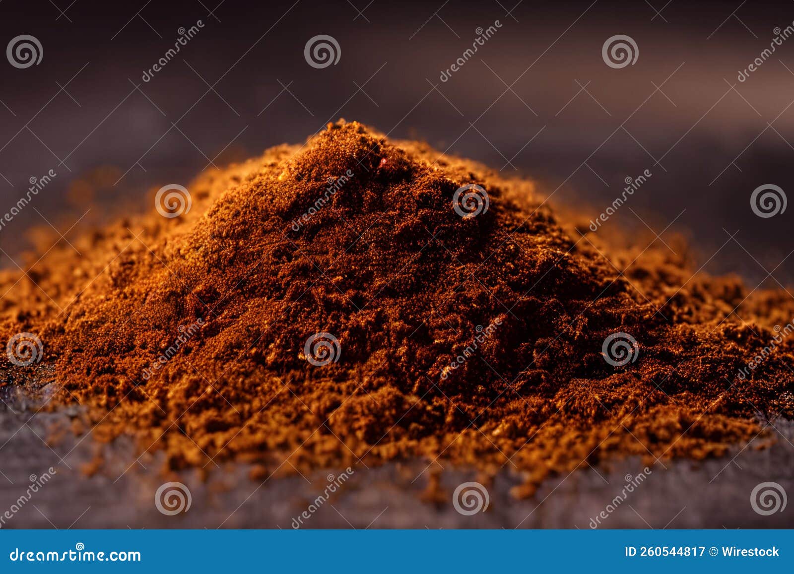 Closeup of a Pile of Spice on the Table Under Lights Stock Image ...
