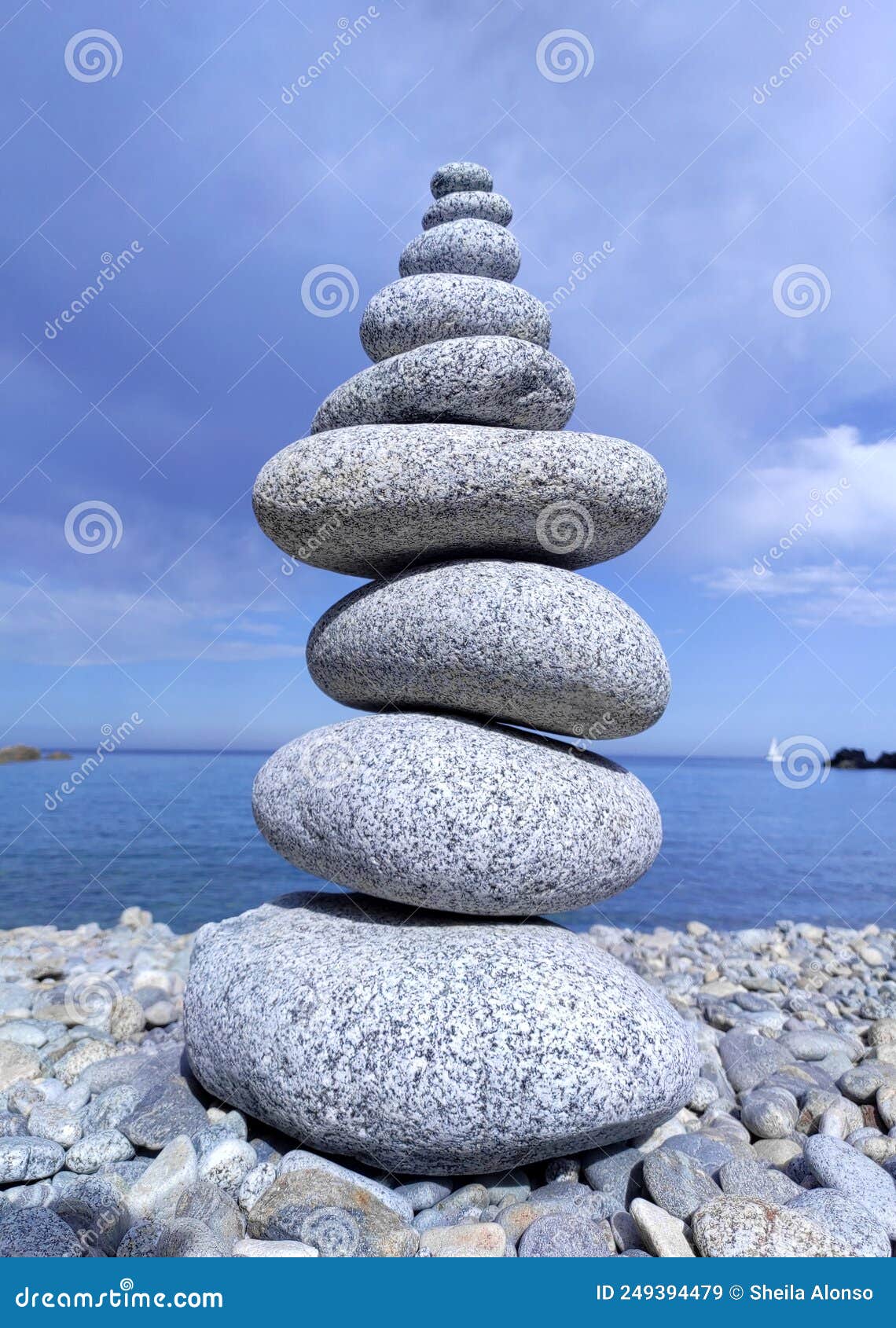 Closeup of Pile of Stones on the Beach Stock Image - Image of heaven ...