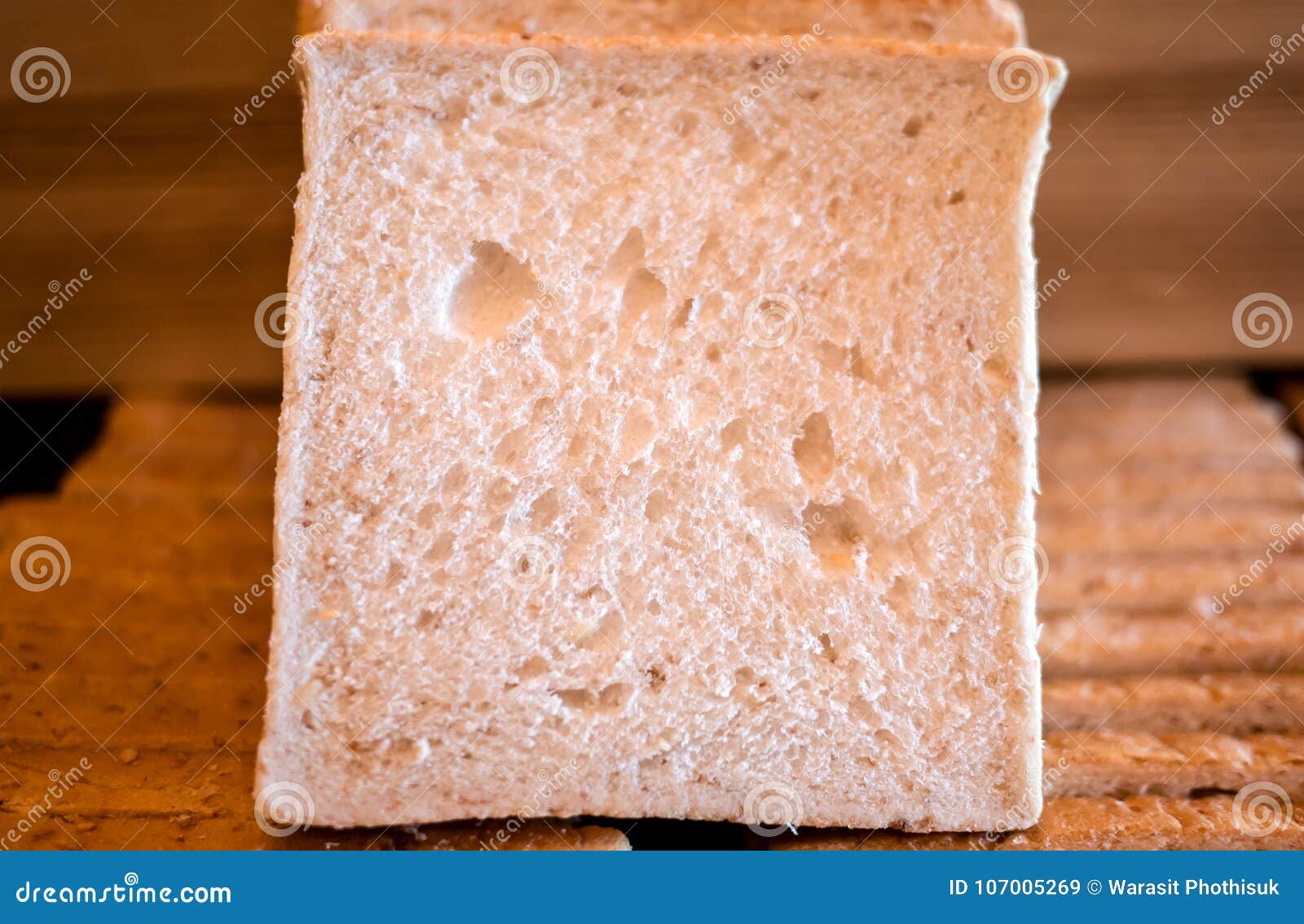 Closeup Pile of Wheat Bread for Breakfast Stock Image - Image of food ...