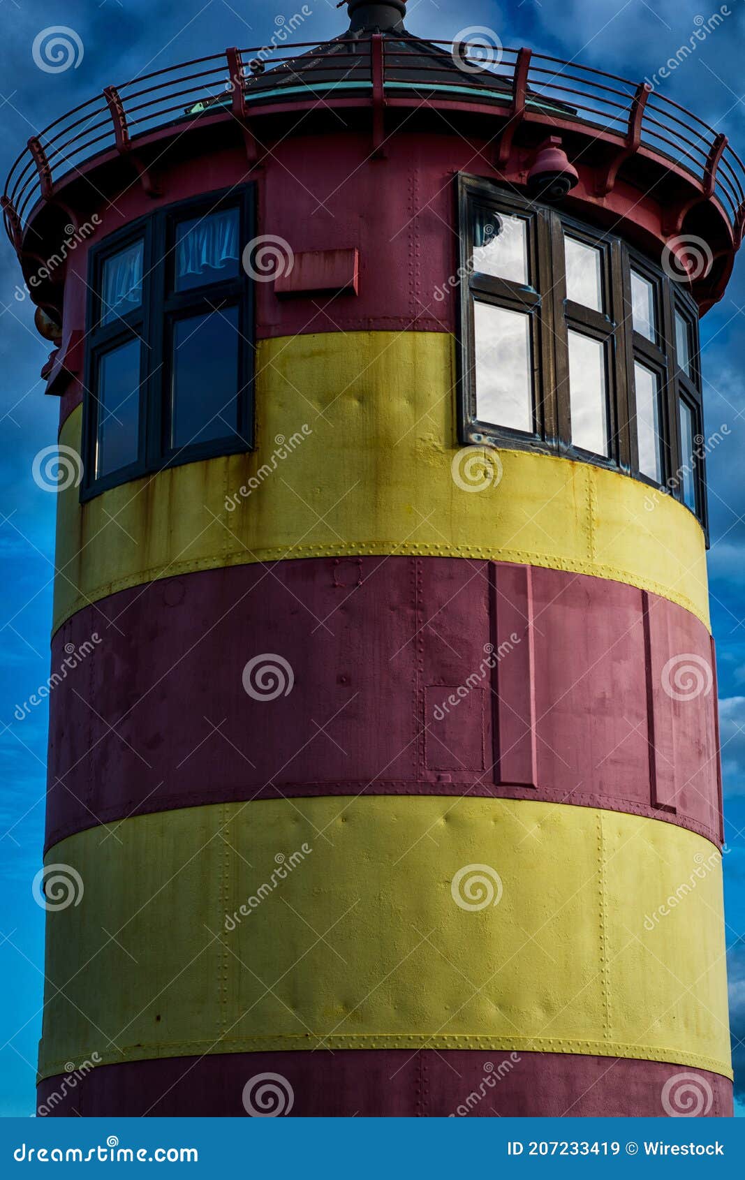 Closeup of the Pilsum Lighthouse, a Sector Light for the Ems??orn Channel, Germany Stock Image ...
