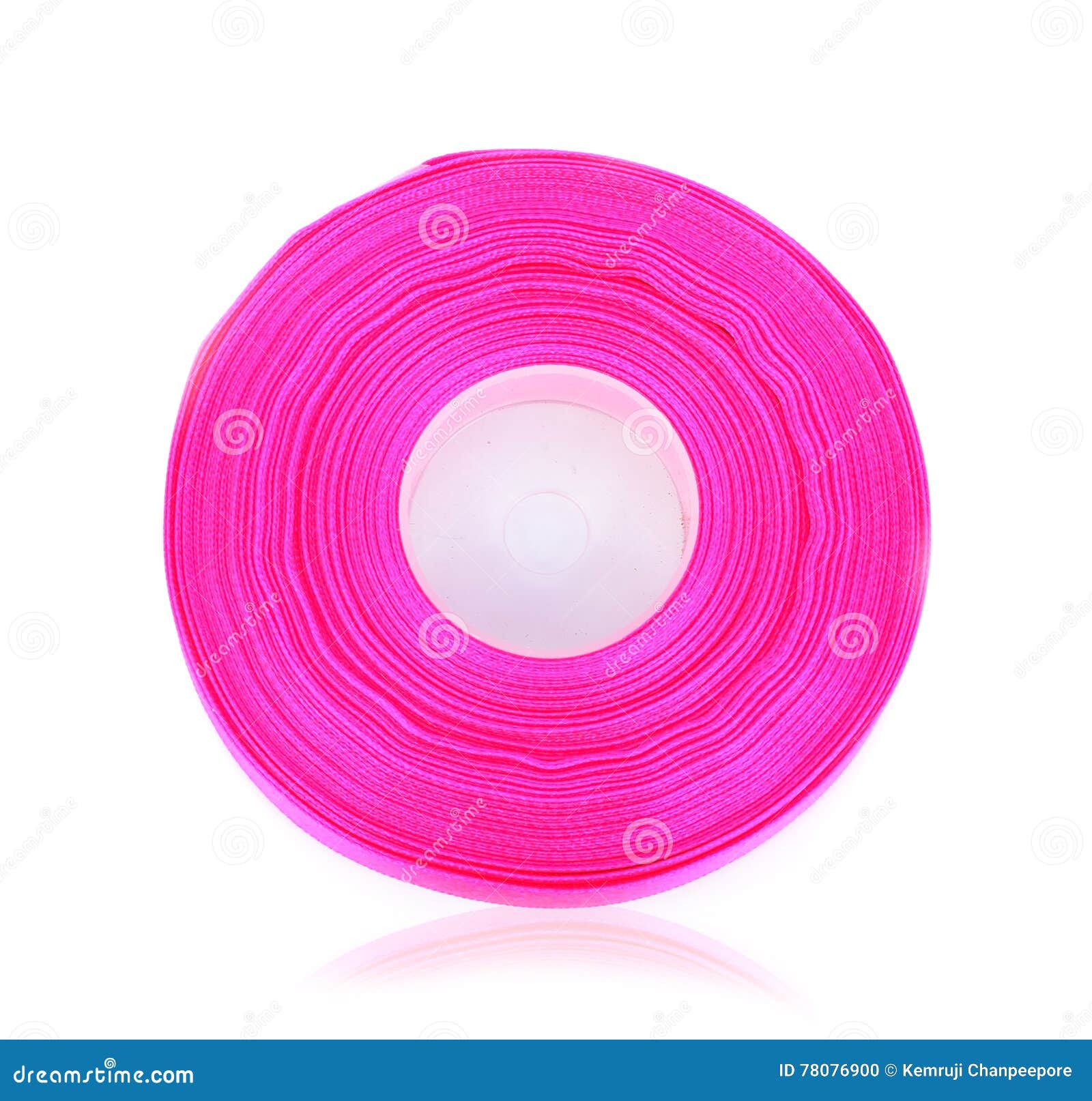 Closeup of Pink Ribbon Roll Stock Photo - Image of good, design: 78076900