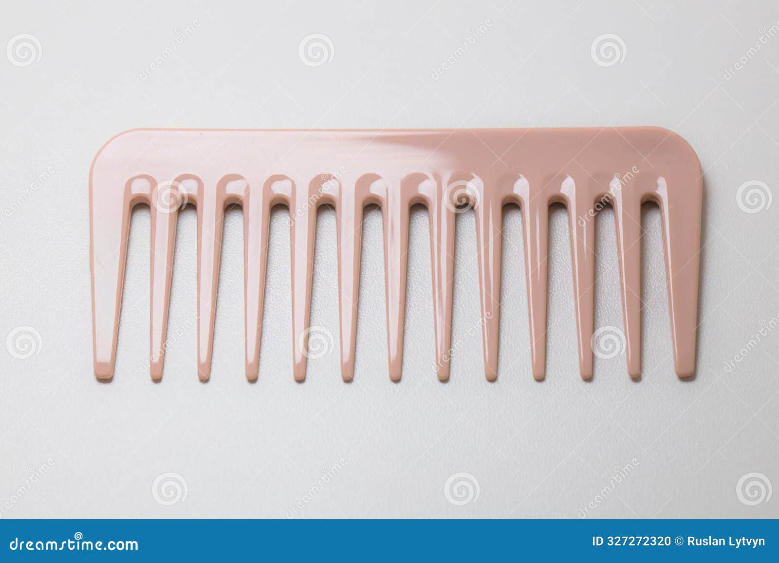 Closeup of Pink Wide-teeth Comb Isolated on White Background Stock ...