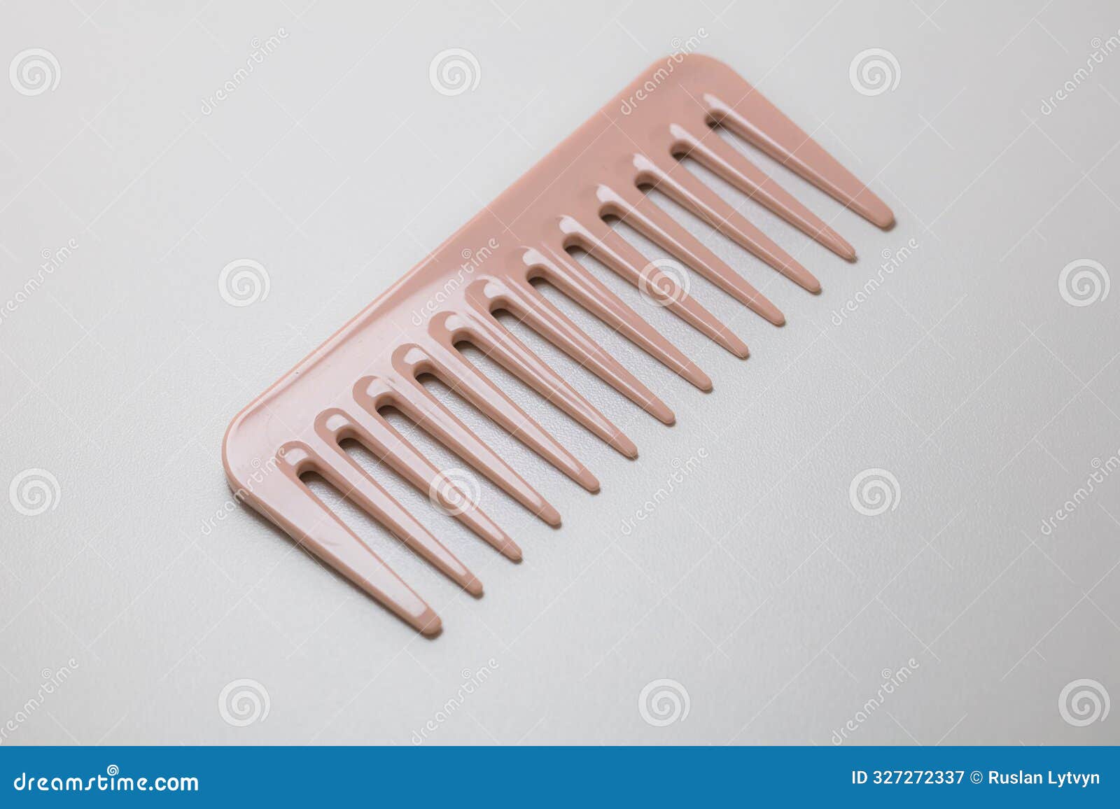 Closeup of Pink Wide-teeth Comb Isolated on White Background Stock ...