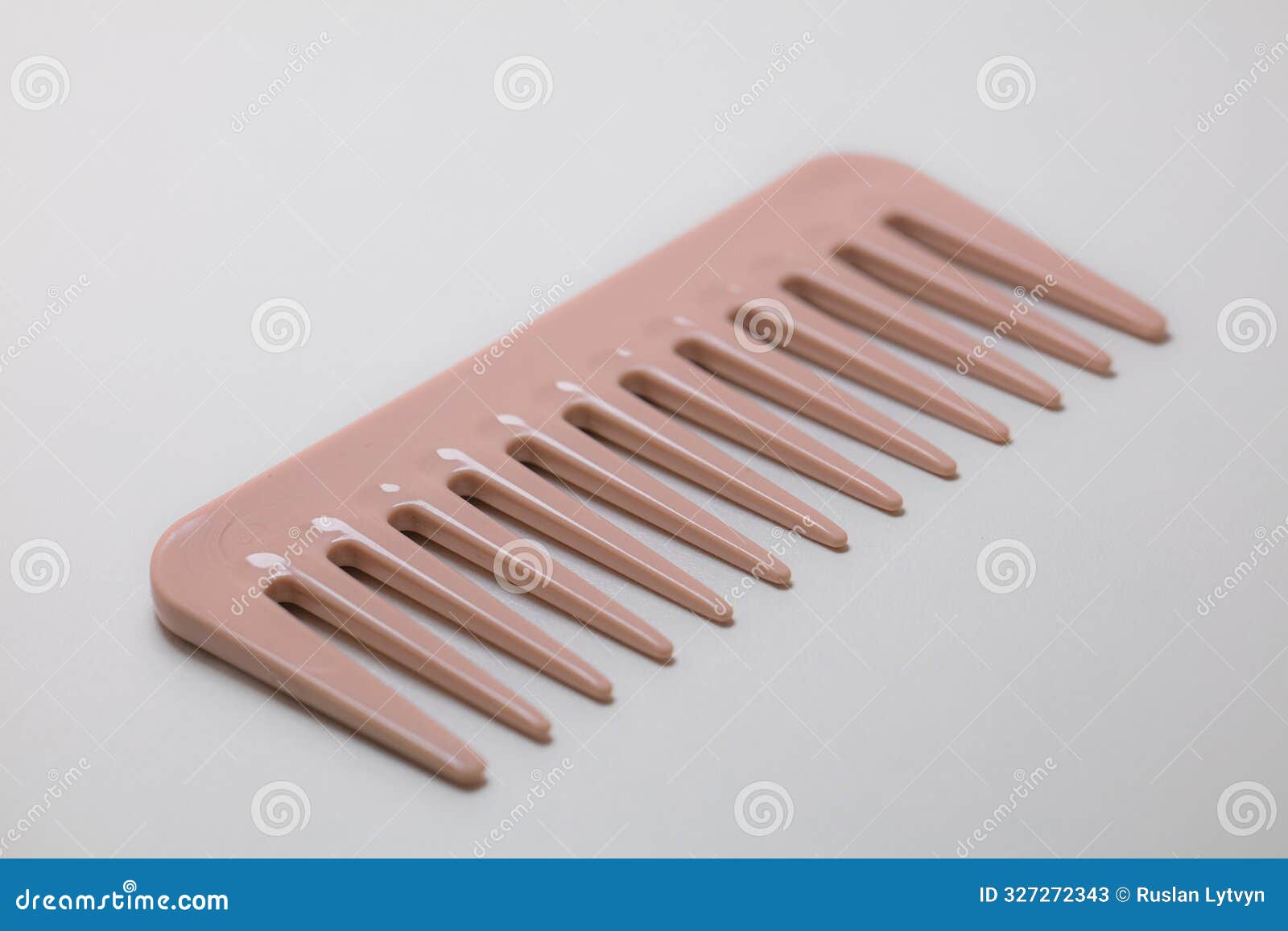Closeup of Pink Wide-teeth Comb Isolated on White Background Stock ...