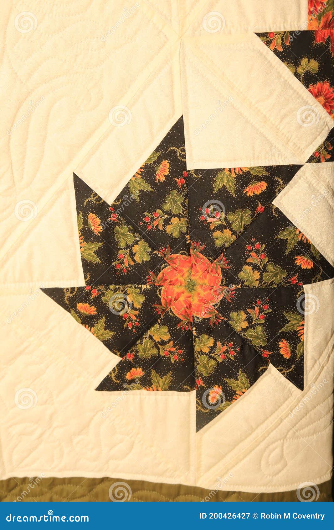 Closeup Pinwheel Dark Amish Handmade Quilt Stock Image - Image of ...