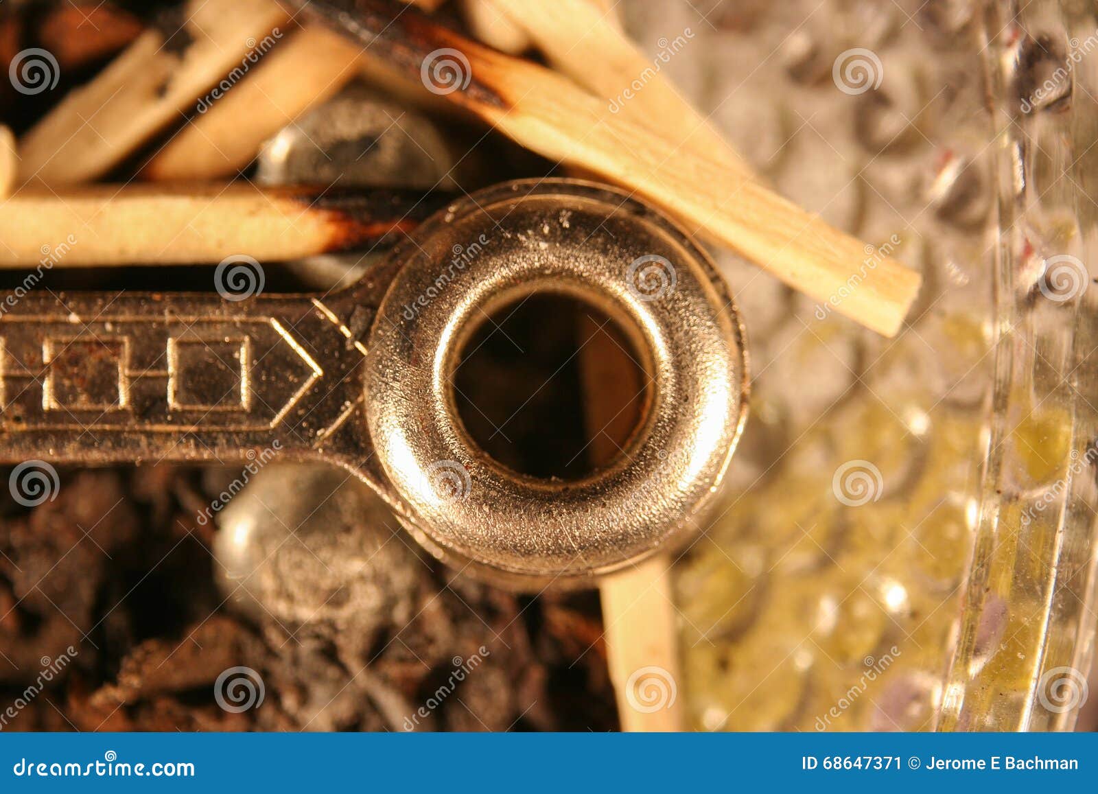Closeup of Pipe Tool and Matches in Ashtray Stock Image - Image of ...