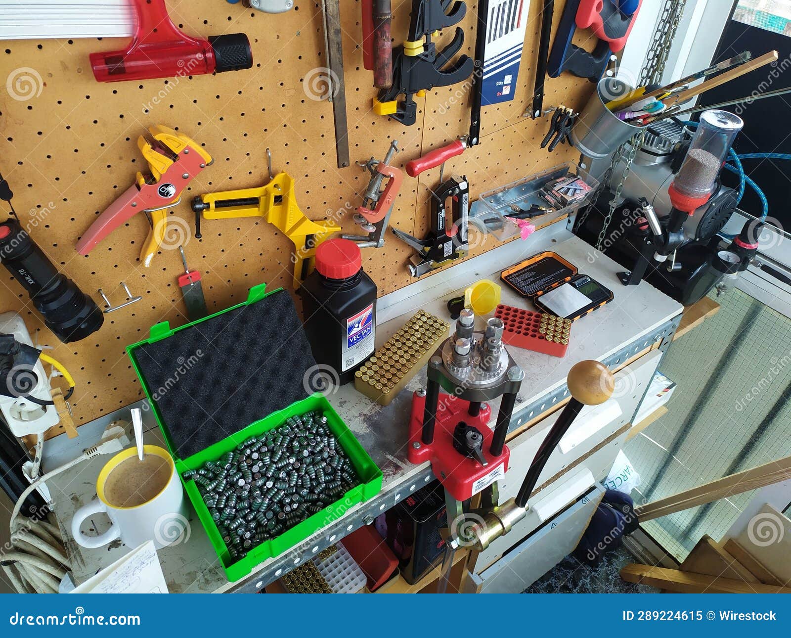 Closeup of the Pistol Ammunition Reloading Process Editorial Image ...