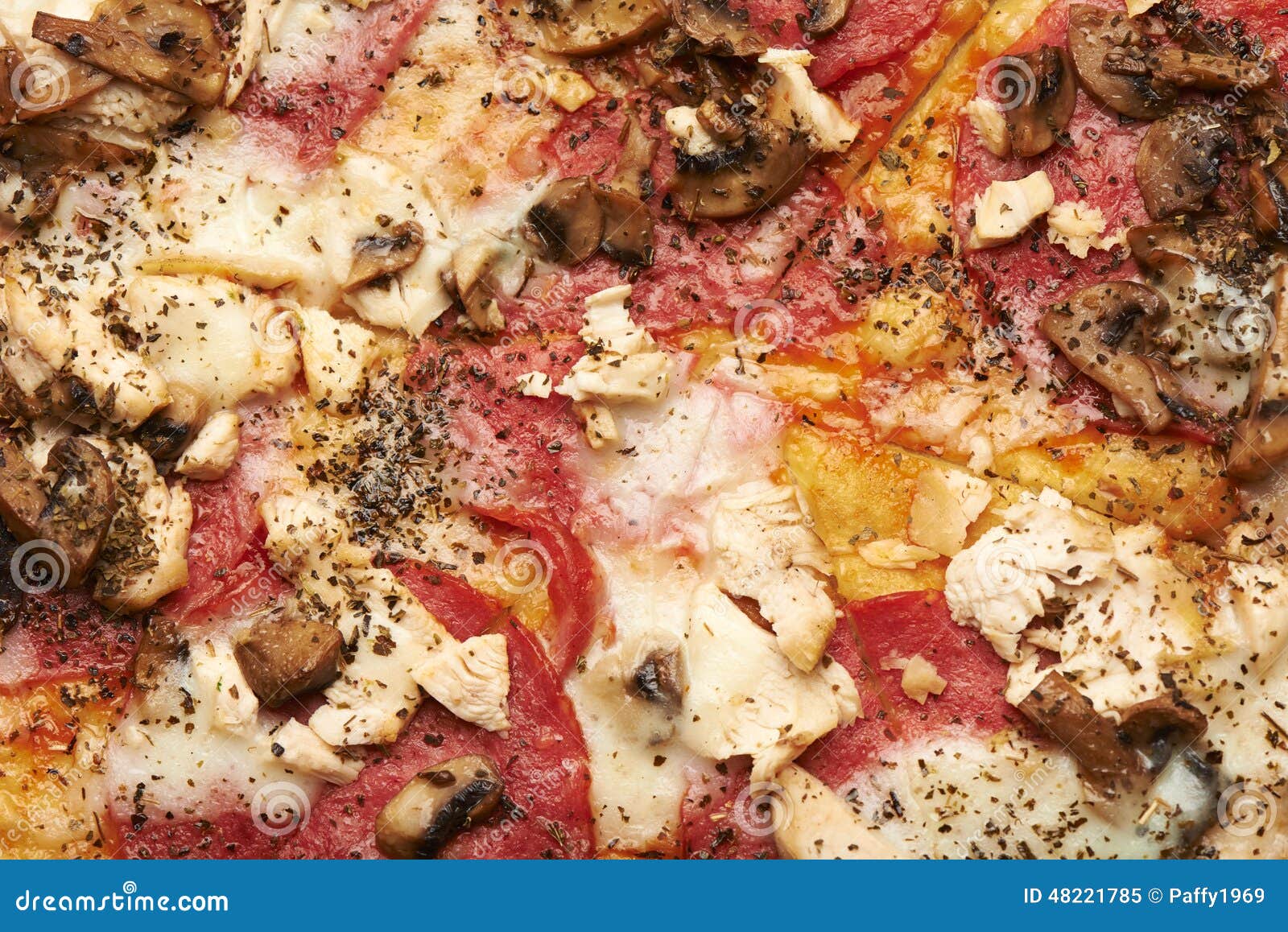 Closeup of pizza stock image. Image of delicious, food - 48221785