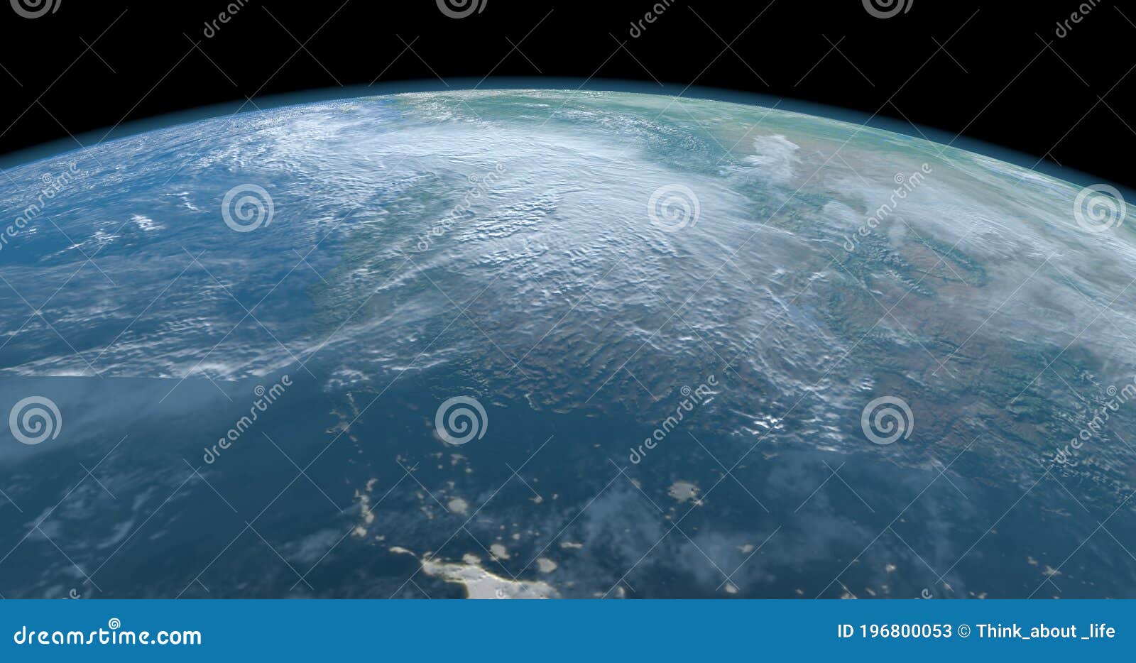 Closeup Planet Earth From Space. Over 4k Resolution 3d Rendered Planet ...