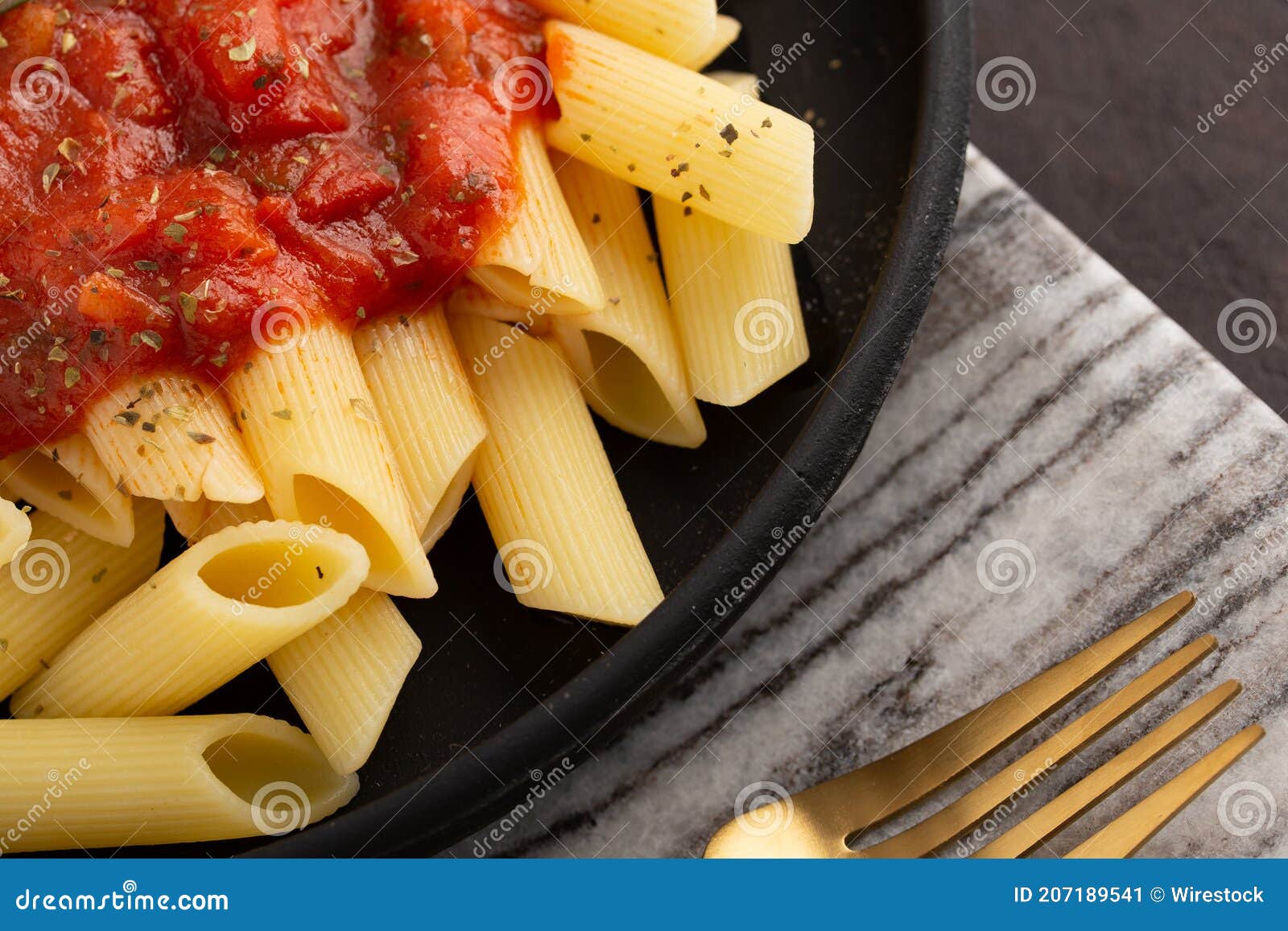 Closeup of a Plate of Pasta on the Table Stock Image - Image of sauce ...