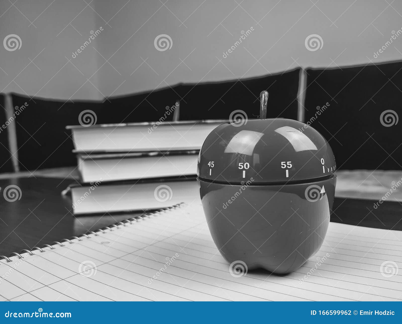 Closeup Of Pomodoro Study Technique Kitchen Timer In Shape Of A Red ...