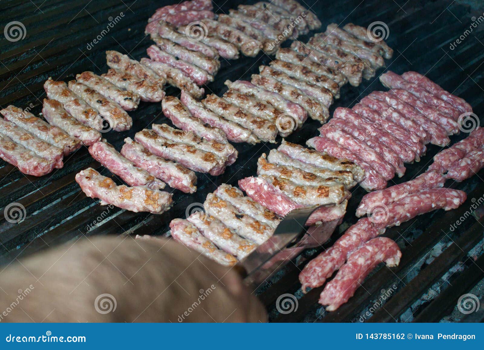 Cevapi stock photo. Image of fresh, grilling, closeup - 143785162