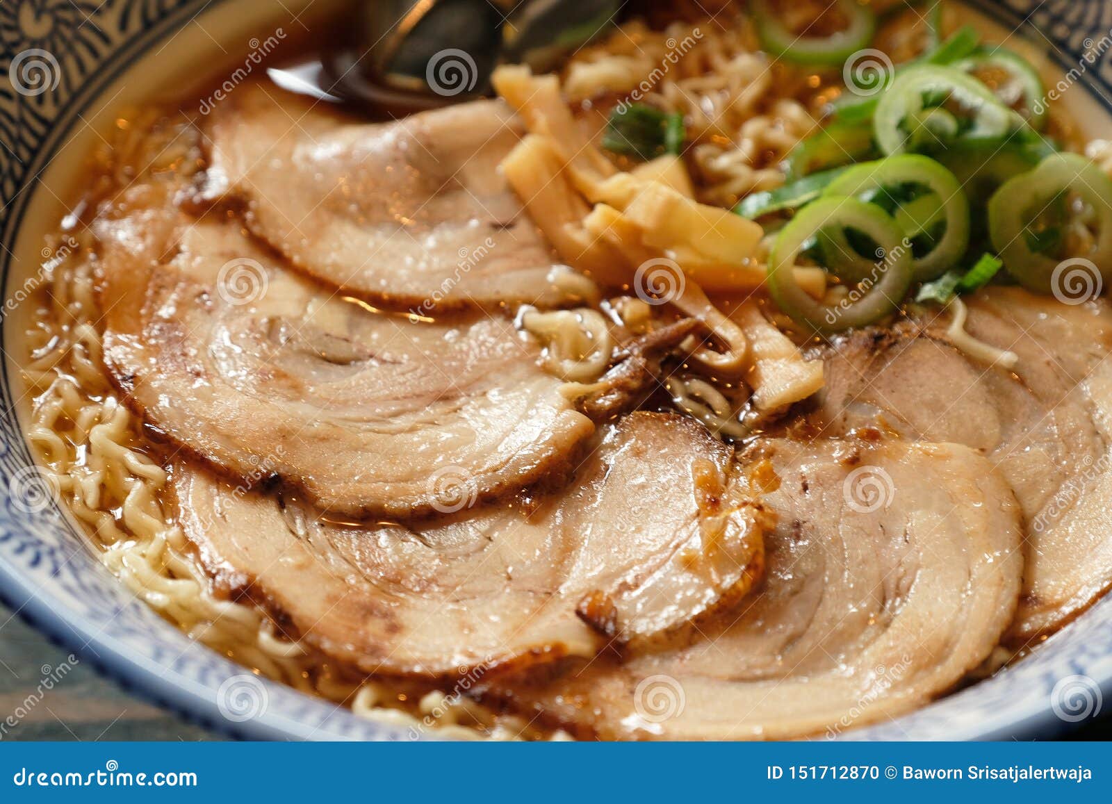 Pork Chachu in Tonkatsu Ramen Stock Photo - Image of cook, plate: 151712870
