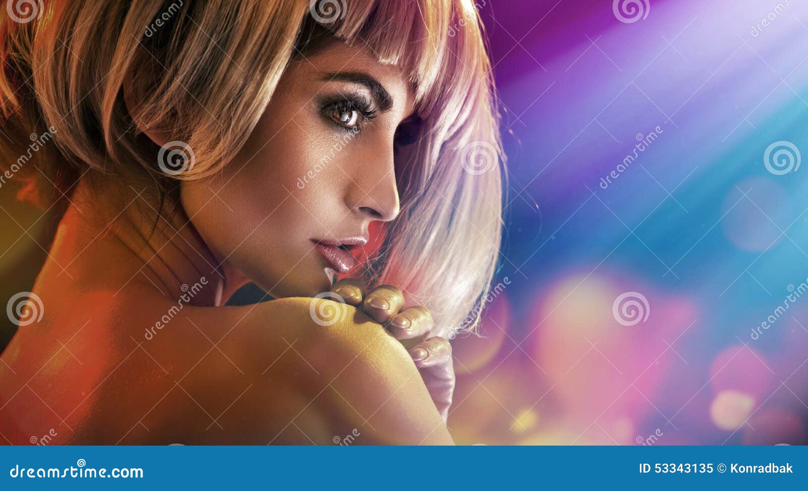 Closeup Portrait of an Alluring Woman with Perfect Complexion Stock ...