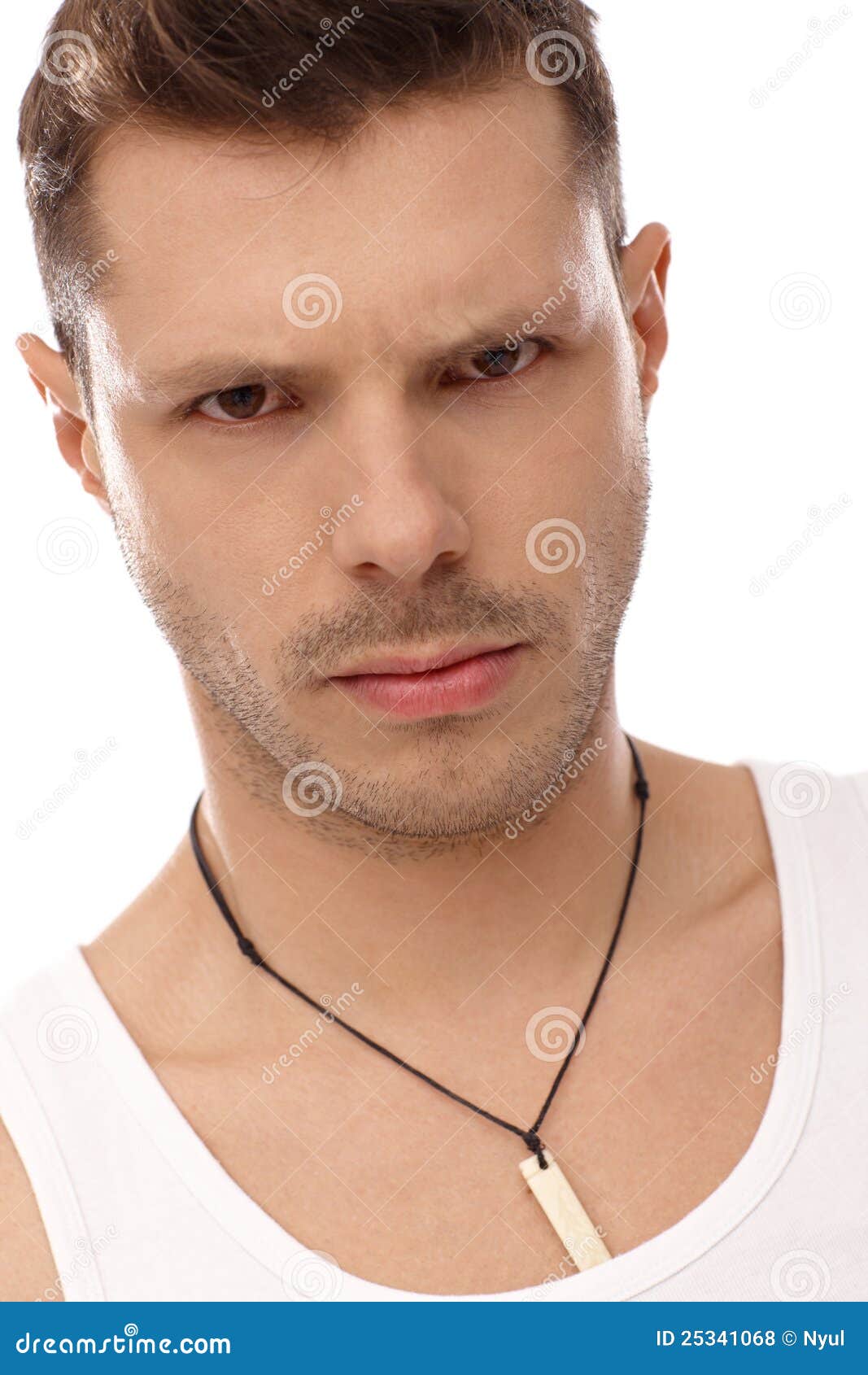 Closeup Portrait of Angry Man Stock Photo - Image of angry, anger: 25341068
