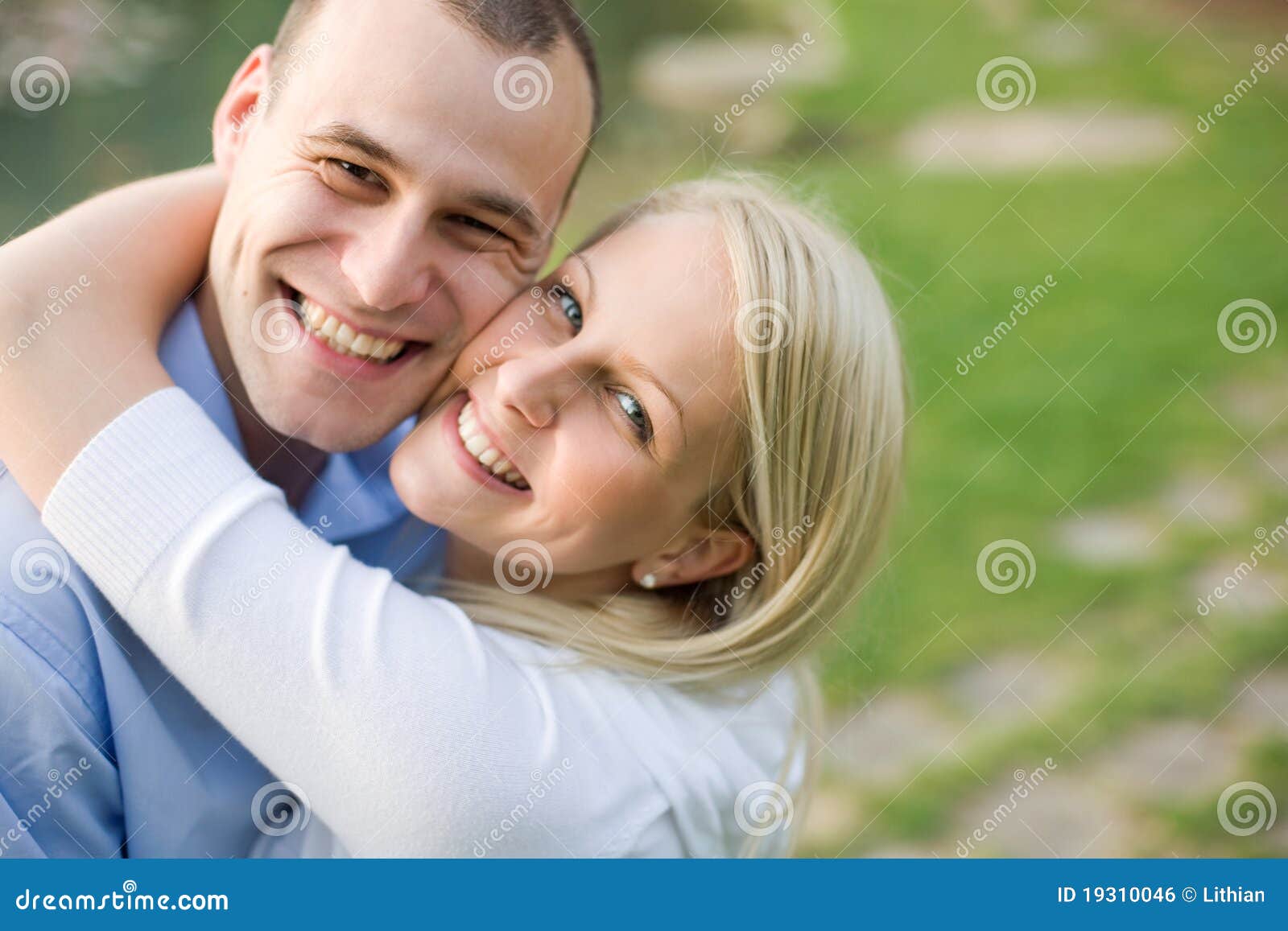 Closeup Portrait of Attractive Young Couple. Stock Photo - Image of ...