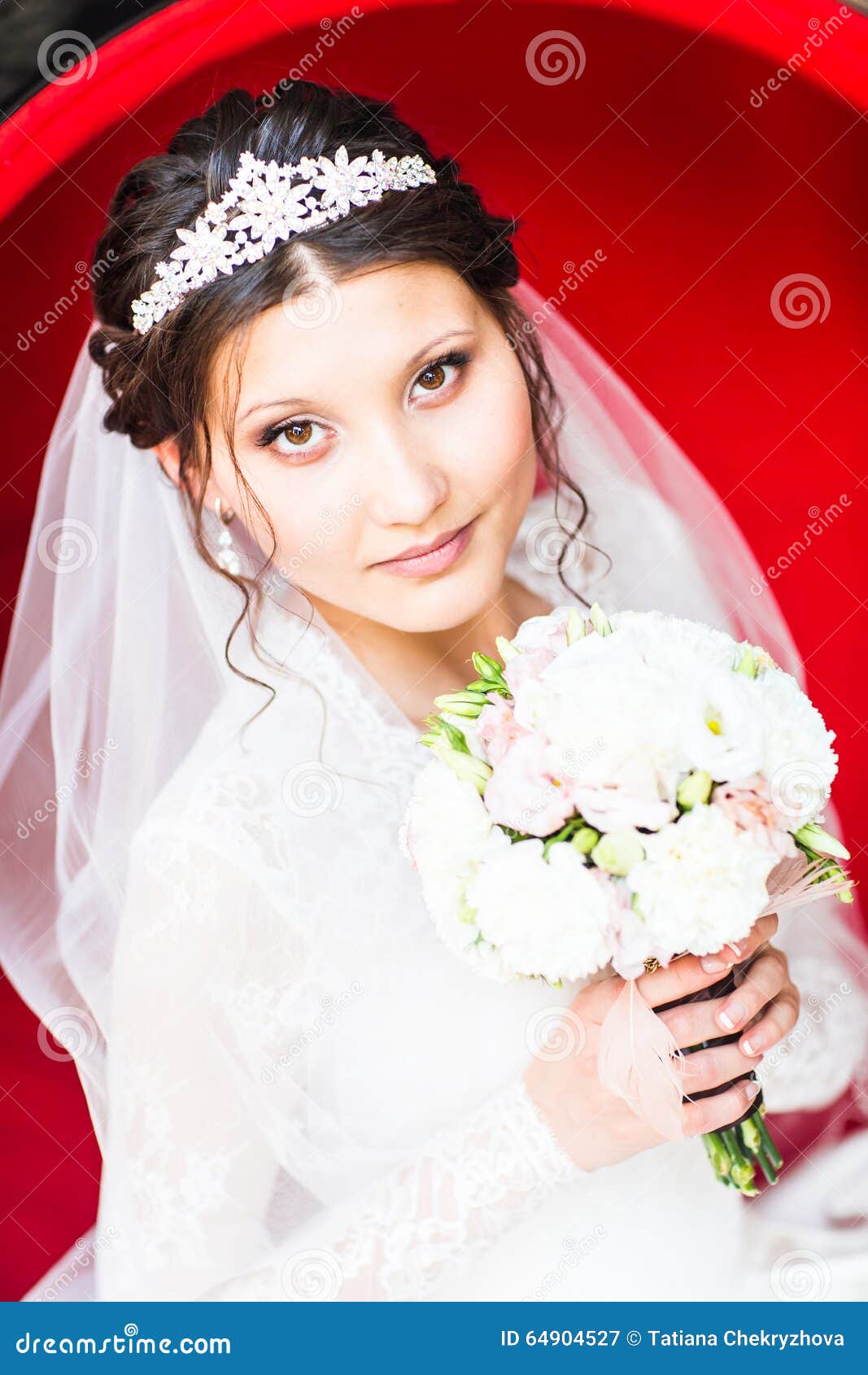 Closeup Portrait of Beautiful Bride - Soft Focus Stock Image - Image of ...