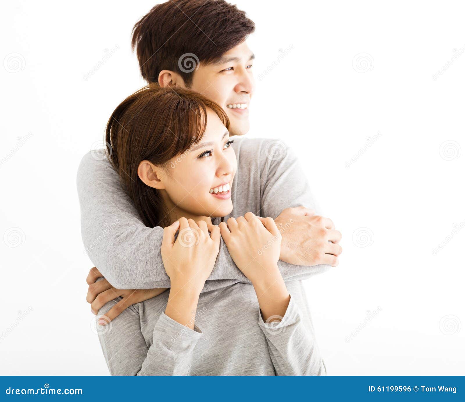 Closeup Portrait of Beautiful Happy Couple Stock Photo - Image of ...