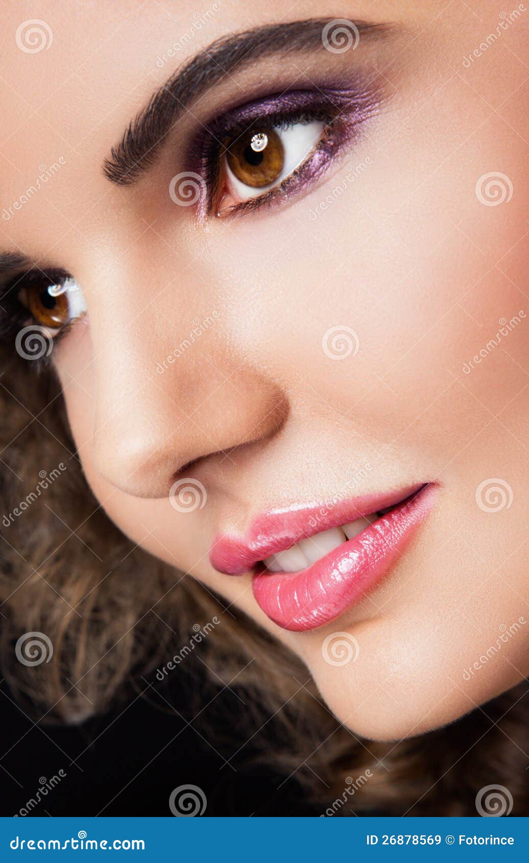 Closeup Portrait with Beautiful Women Stock Image - Image of hairstyle ...