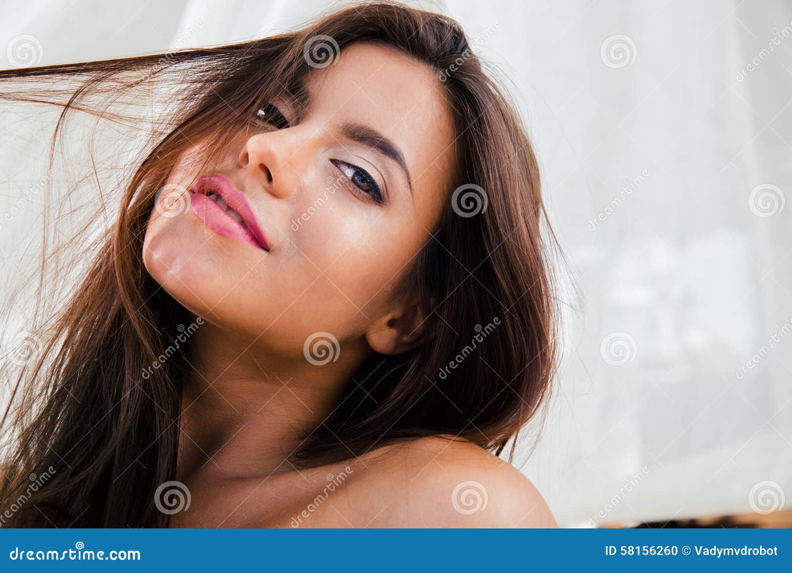 CLoseup Portrait of a Charming Woman Stock Photo - Image of fashion ...