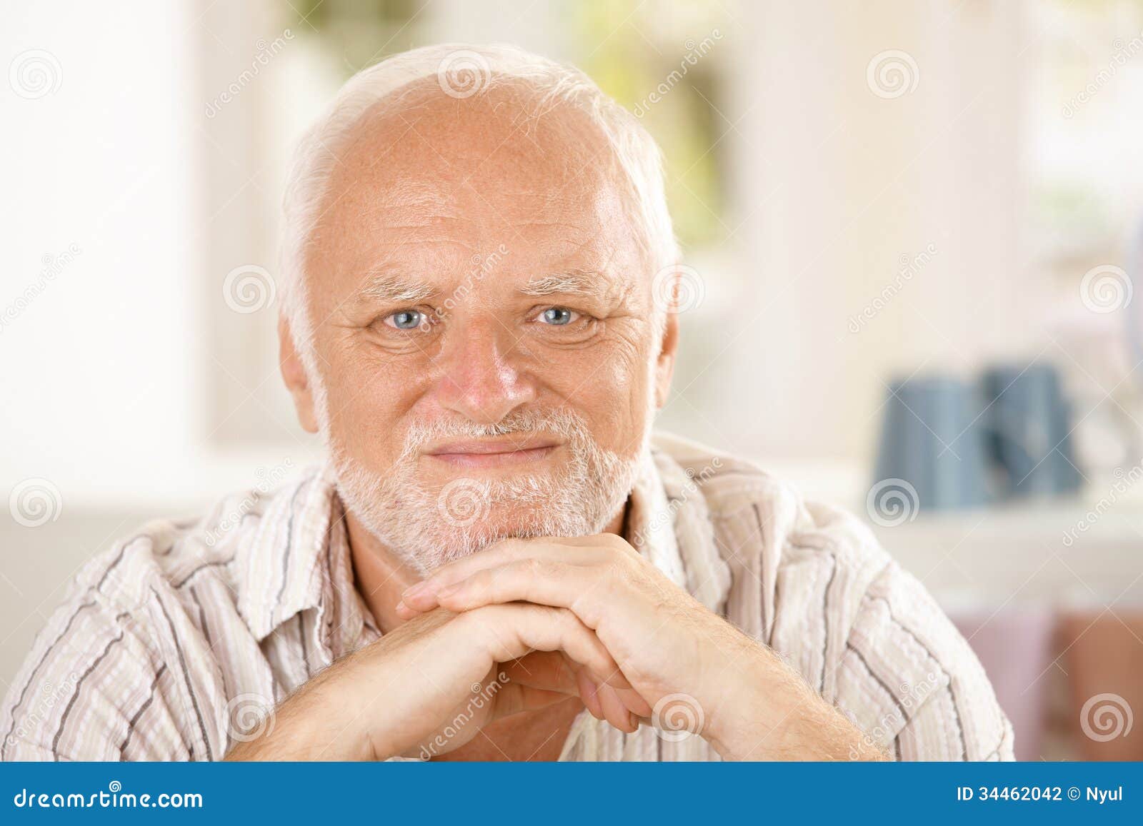 Closeup Portrait of Content Senior Stock Photo - Image of close ...