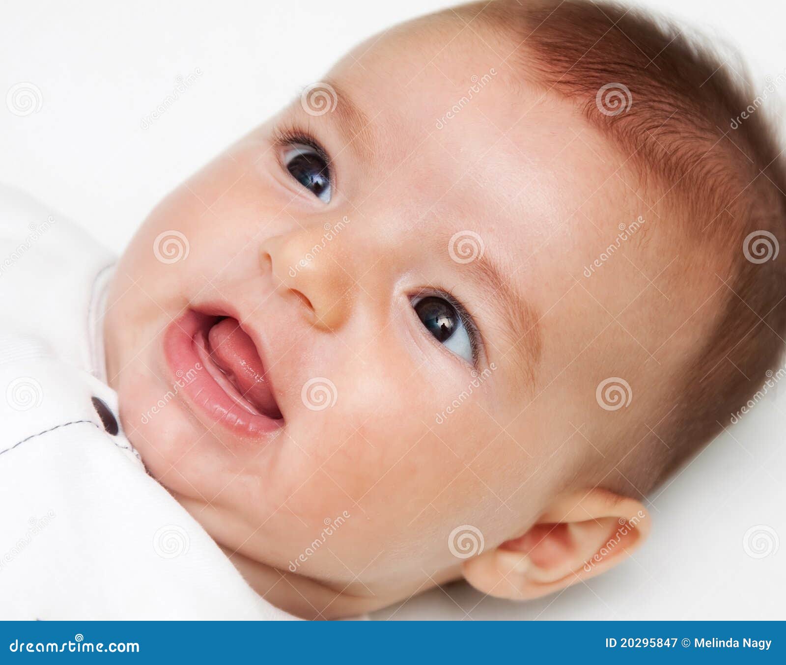 Closeup Portrait of Cute Smiling Baby Boy Stock Image - Image of cute ...