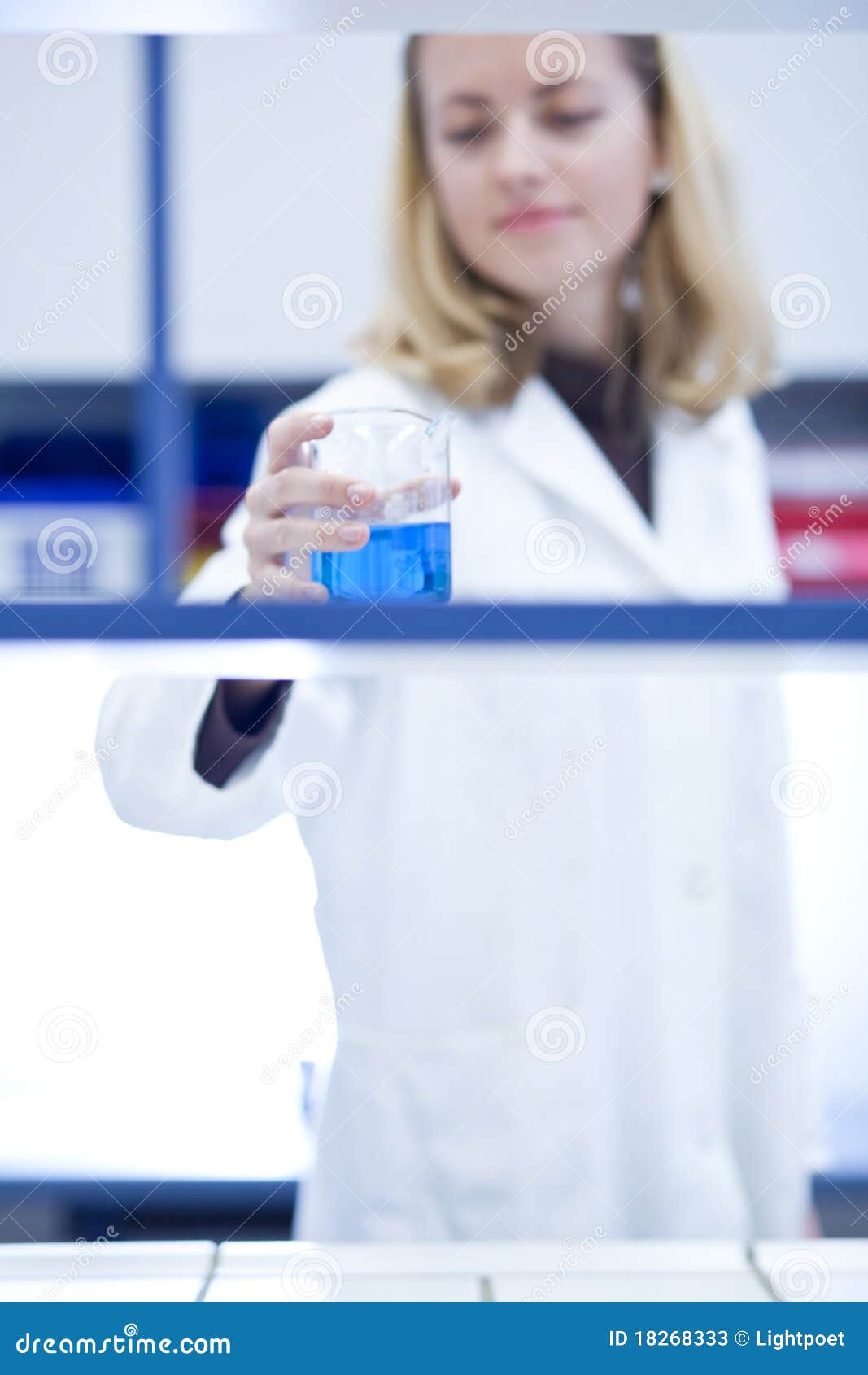 Closeup Portrait of a Female Researcher Stock Image - Image of discover ...