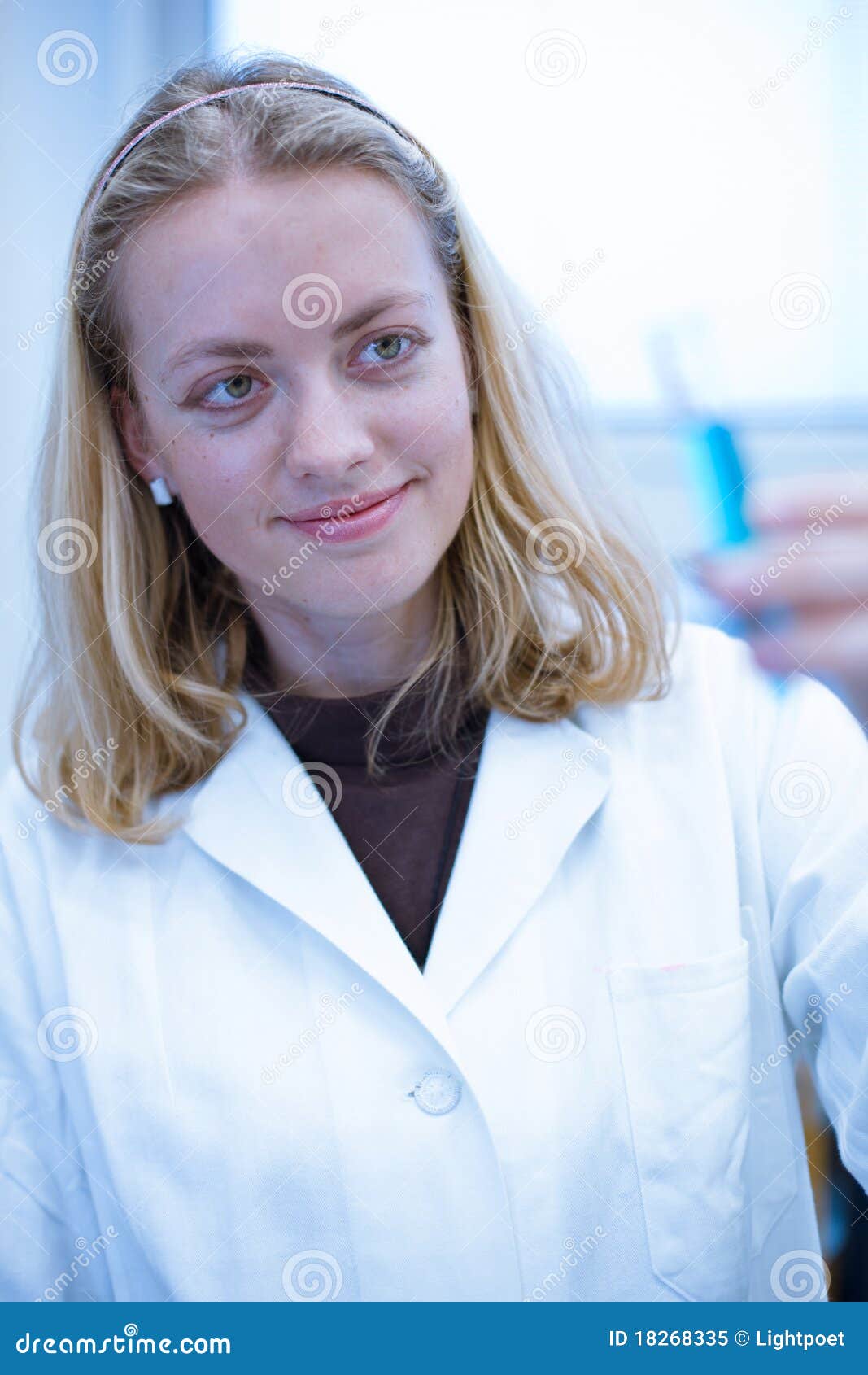 Closeup Portrait of a Female Researcher Stock Image - Image of human ...