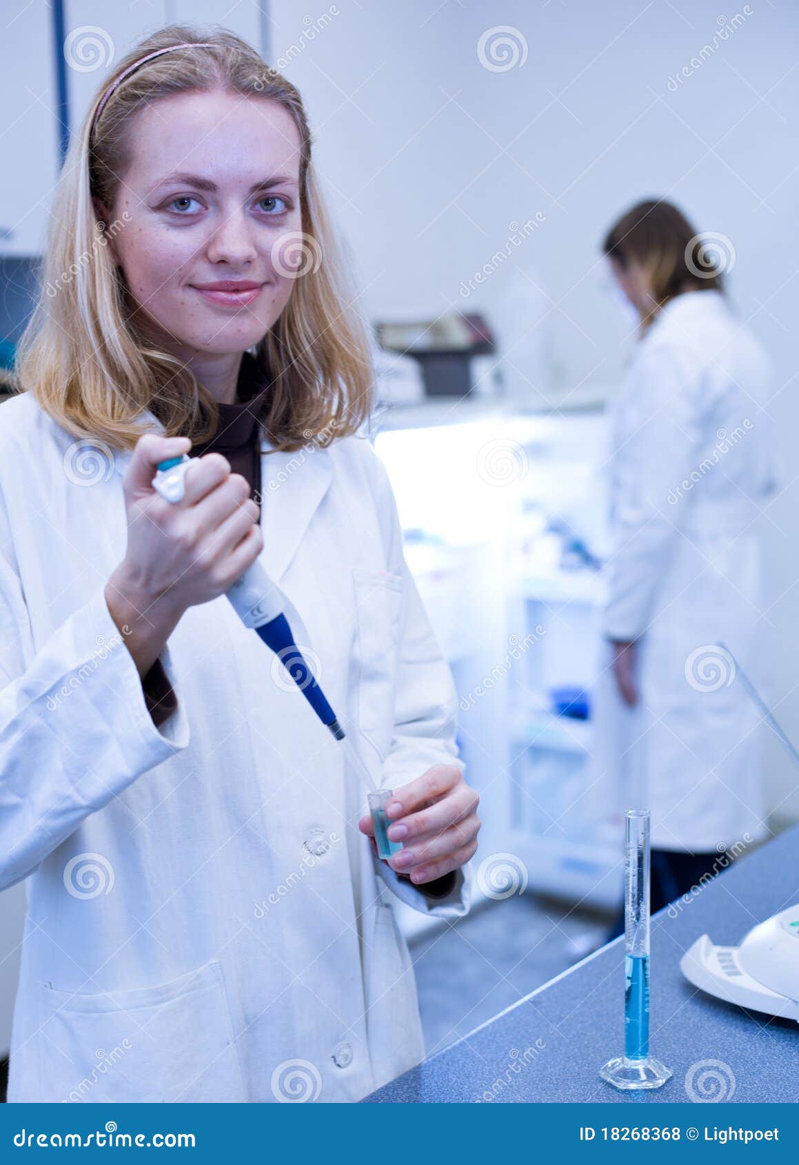 Closeup Portrait of a Female Researcher Stock Photo - Image of ...