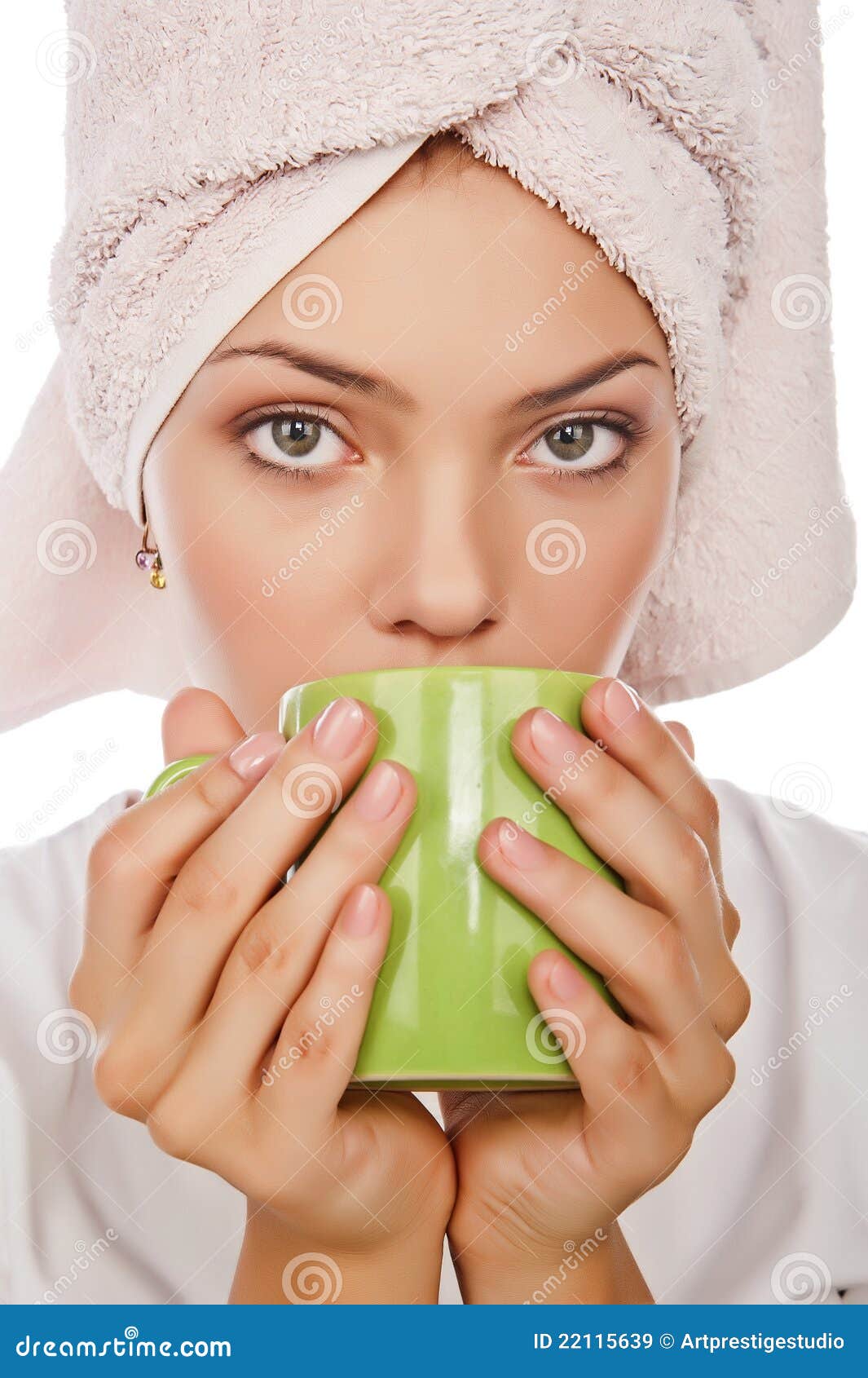 Closeup Portrait of Girl with Cup Stock Image - Image of delicious ...