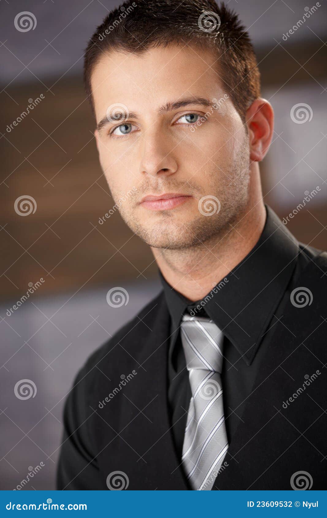 Closeup Portrait of Handsome Businessman Stock Photo - Image of elegant ...