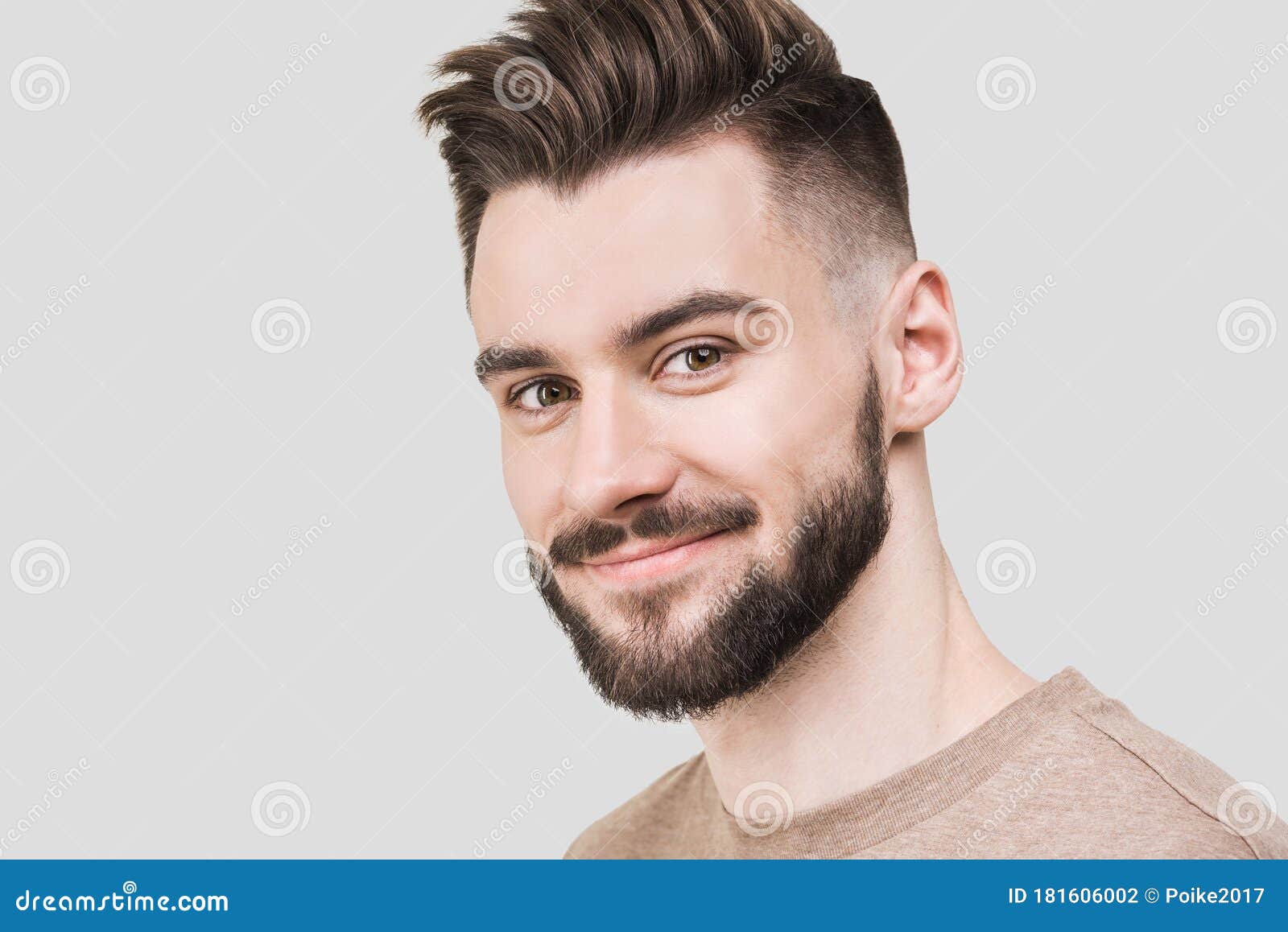 Closeup Portrait Of Handsome Smiling Young Man Cheerful Men Isolated