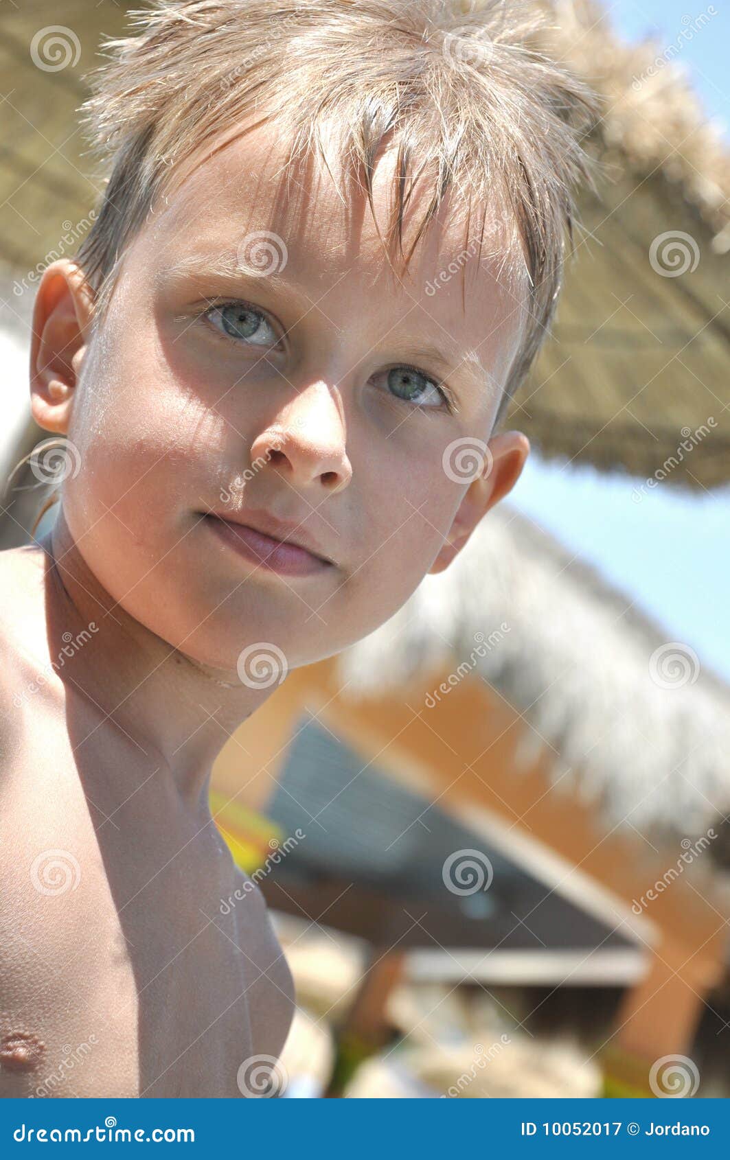 Closeup Portrait of a Handsome Young Boy Stock Image - Image of ...