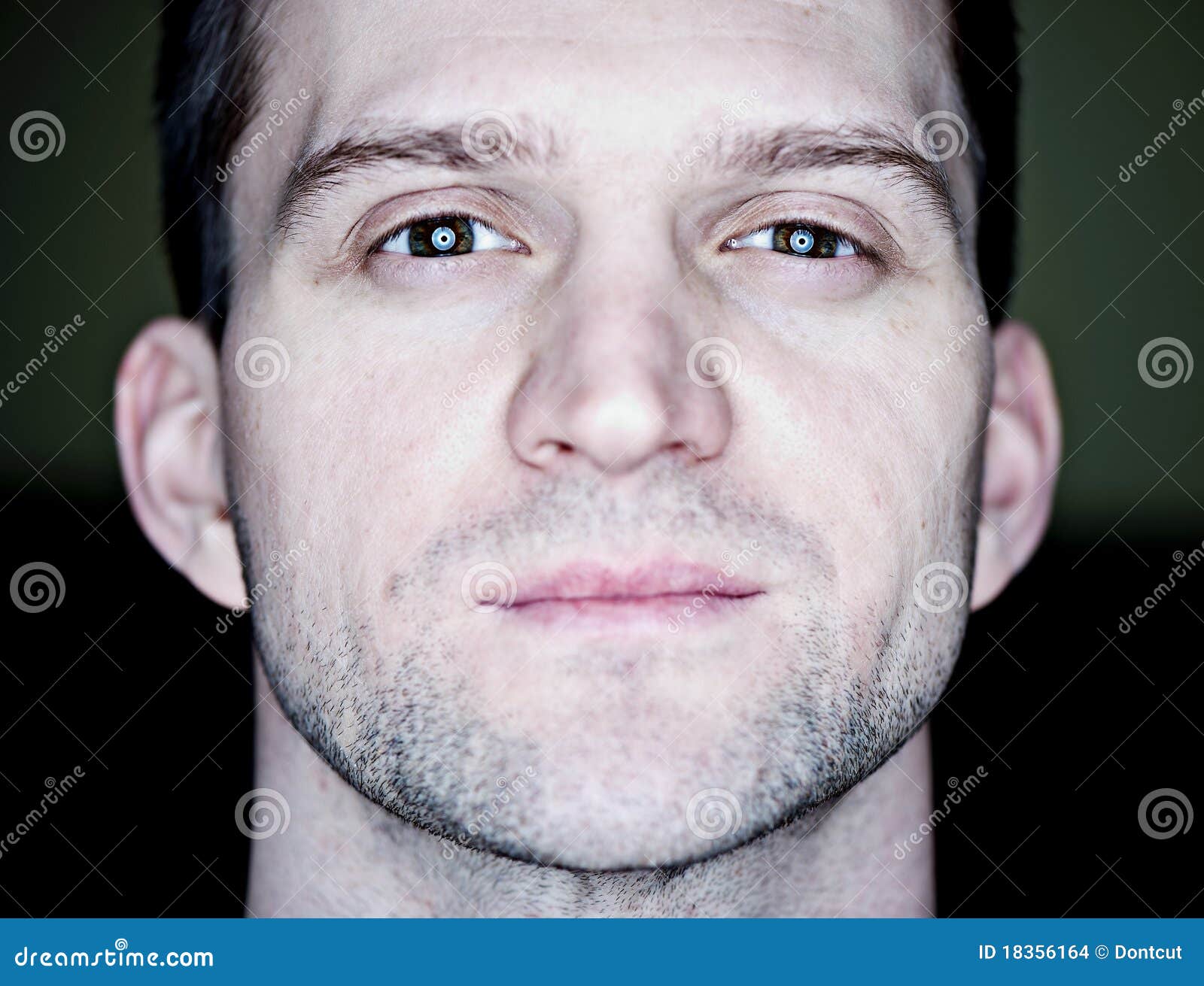 Closeup Portrait of a Serious Guy Stock Photo - Image of closeup, look ...