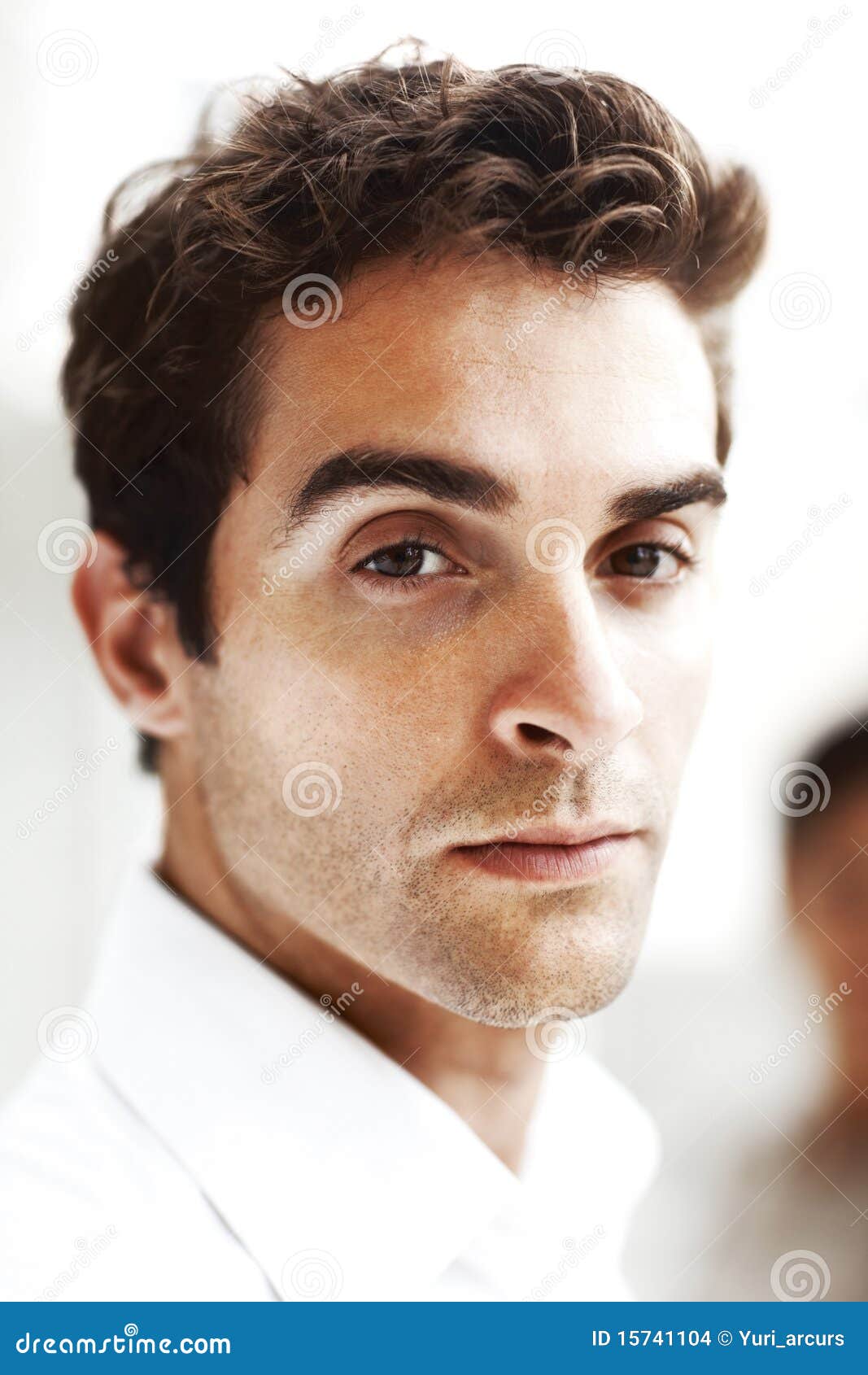 Stock Images: Closeup portrait of a smart man face. Image: 15741104