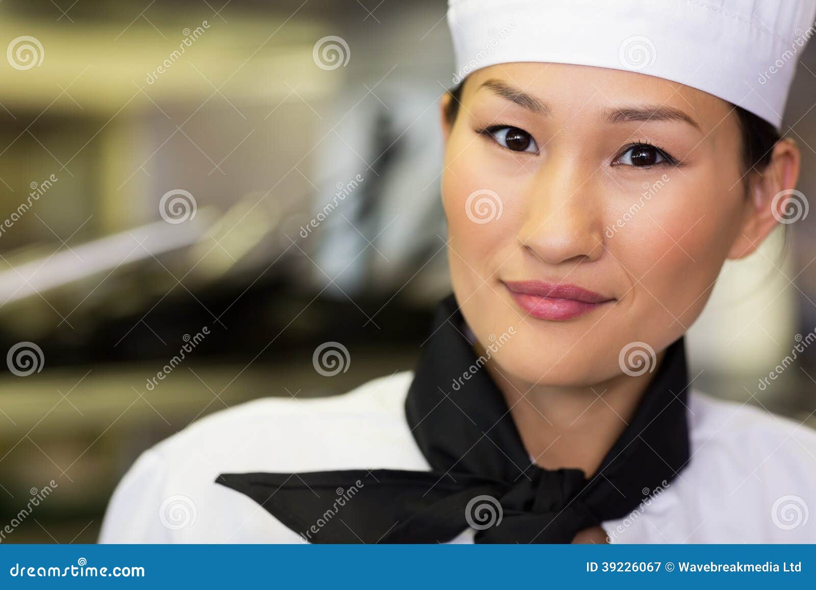 Closeup Portrait of a Smiling Female Cook Stock Image - Image of ...