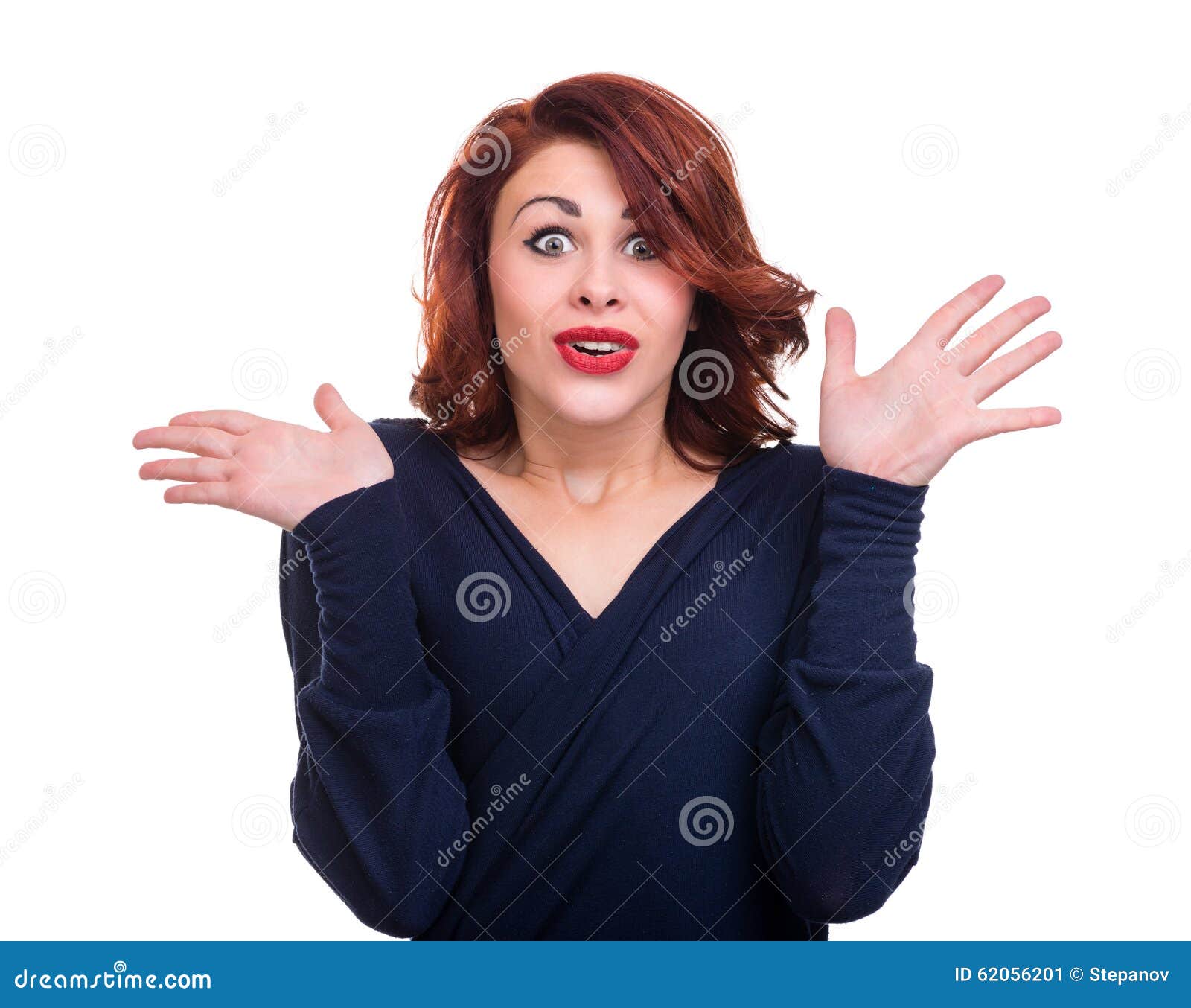 Closeup Portrait of Surprised Young Lady Stock Image - Image of funny ...