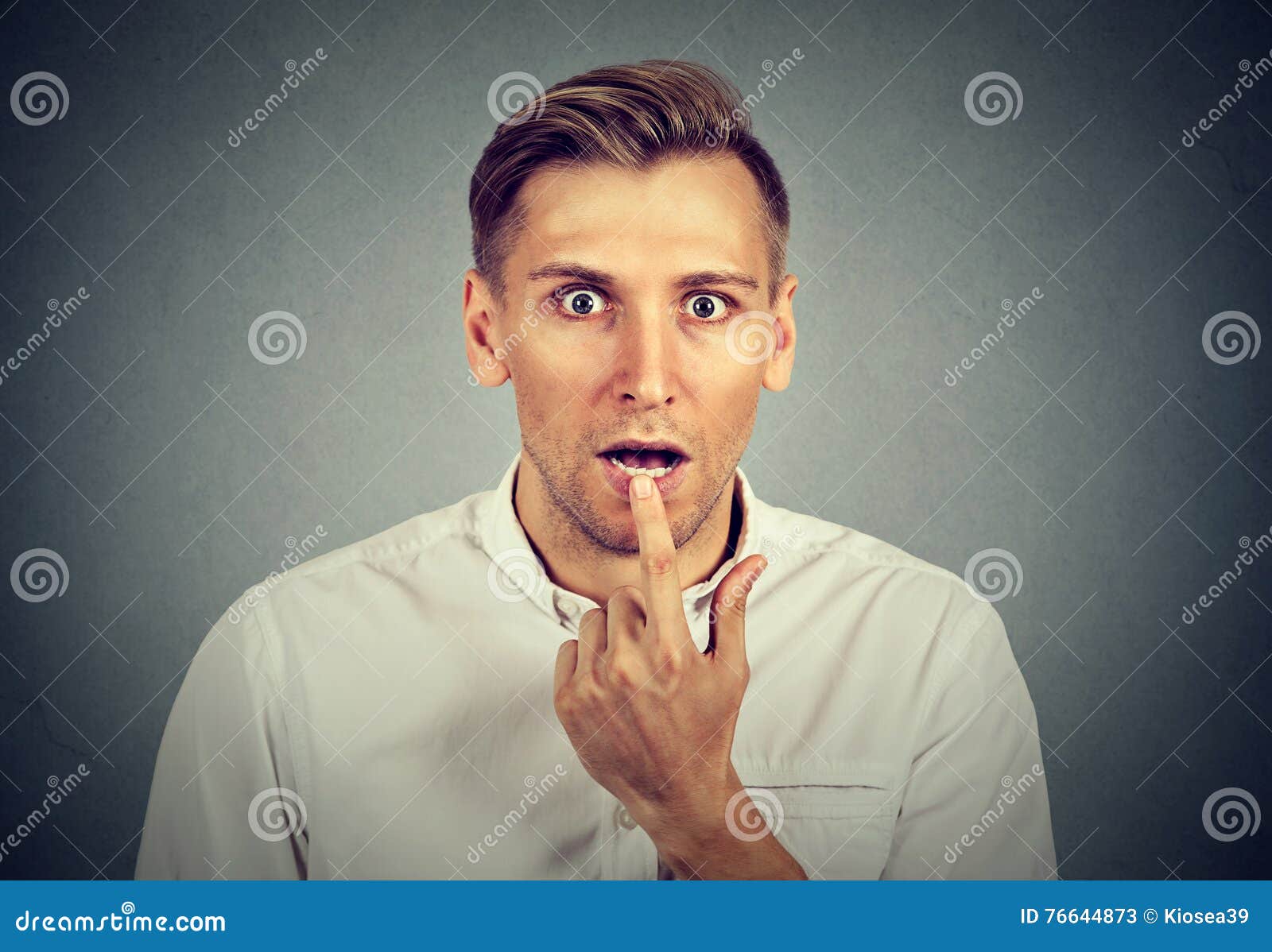 Closeup Portrait Surprised Young Man Stock Image - Image of surprised ...