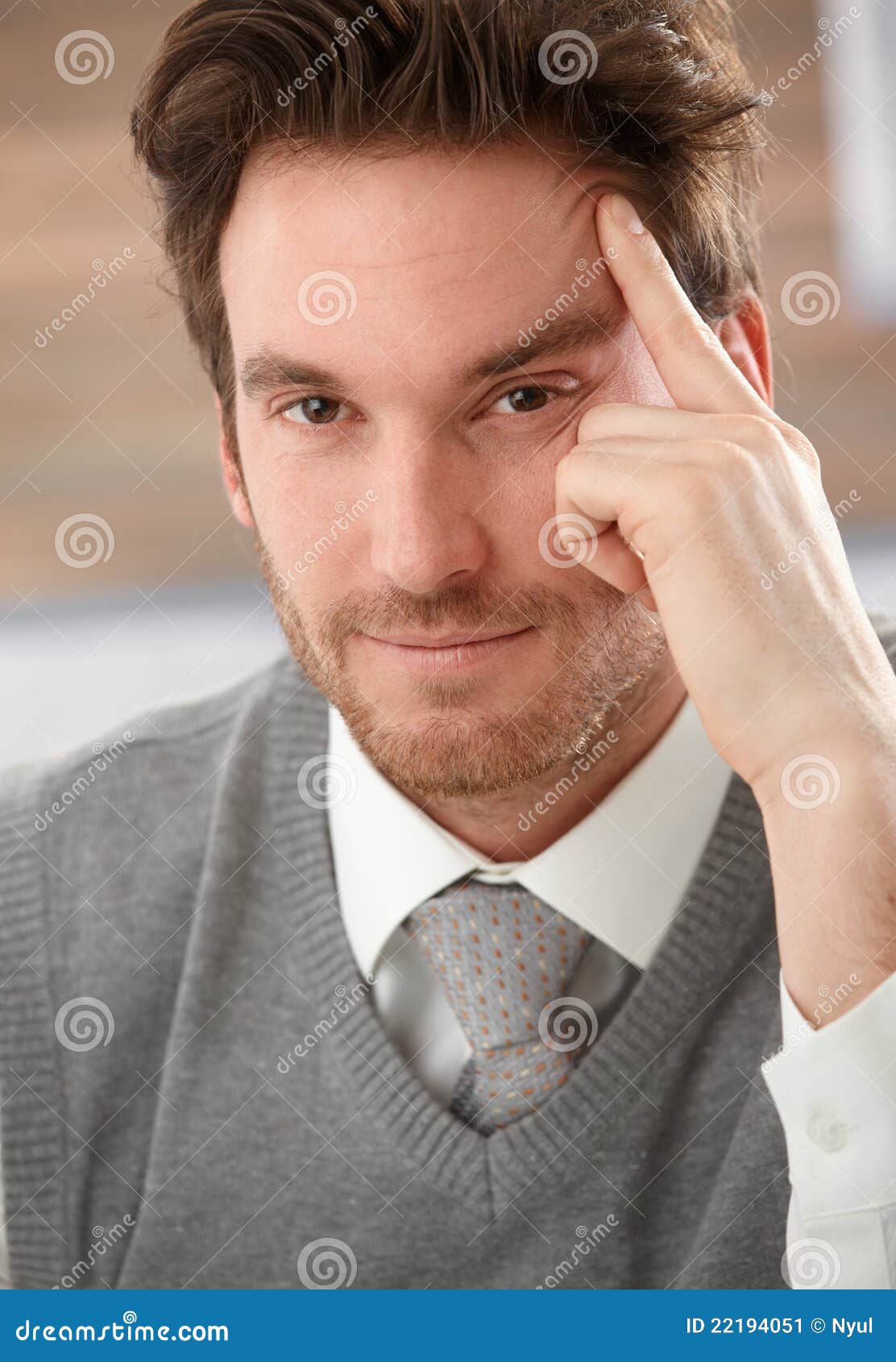 Closeup Portrait of Thinking Businessman Stock Image - Image of camera ...