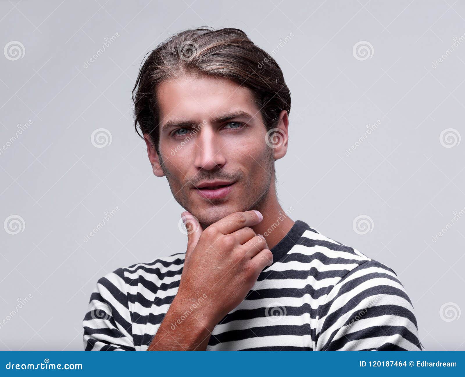 Portrait of a Thoughtful Young Man. Stock Photo - Image of person ... Portrait of a Thoughtful Young Man. Stock Photo - Image of person ...
