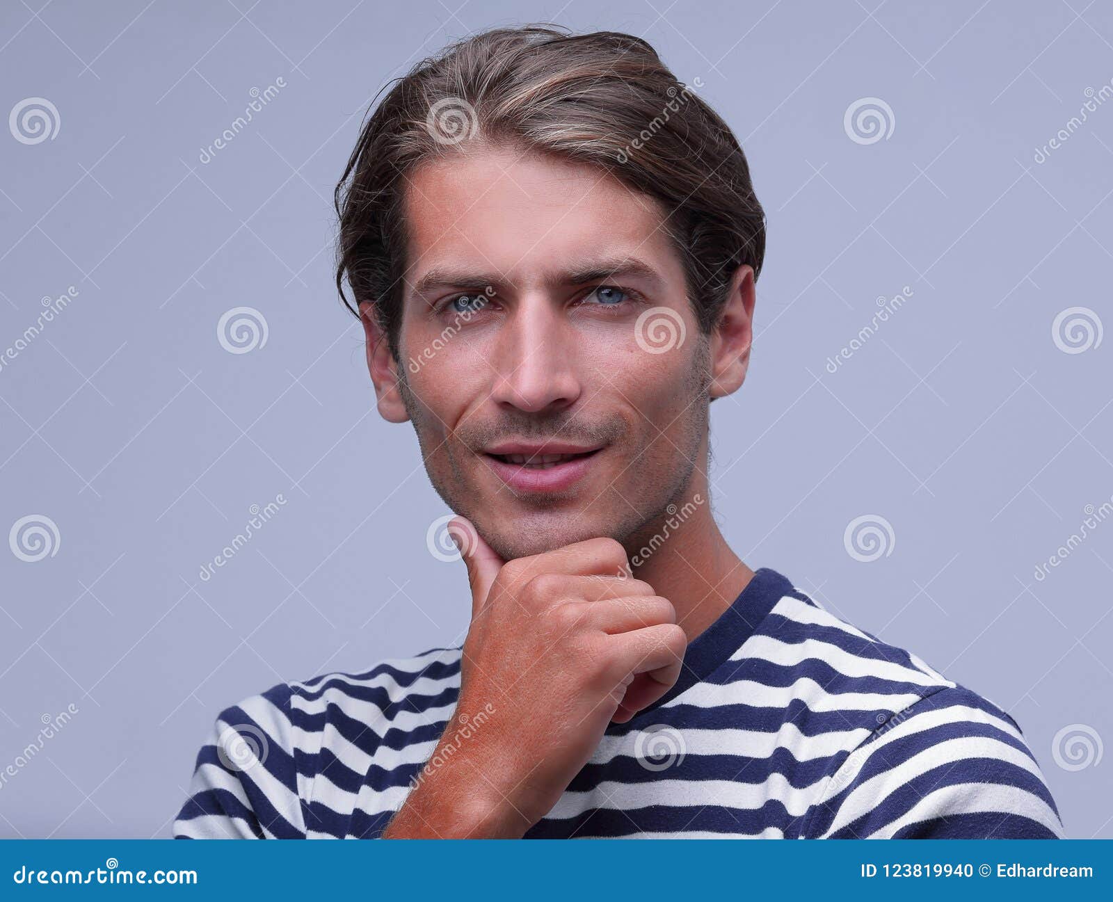 Portrait of a Thoughtful Young Man. Stock Photo - Image of adult ... Portrait of a Thoughtful Young Man. Stock Photo - Image of adult ...