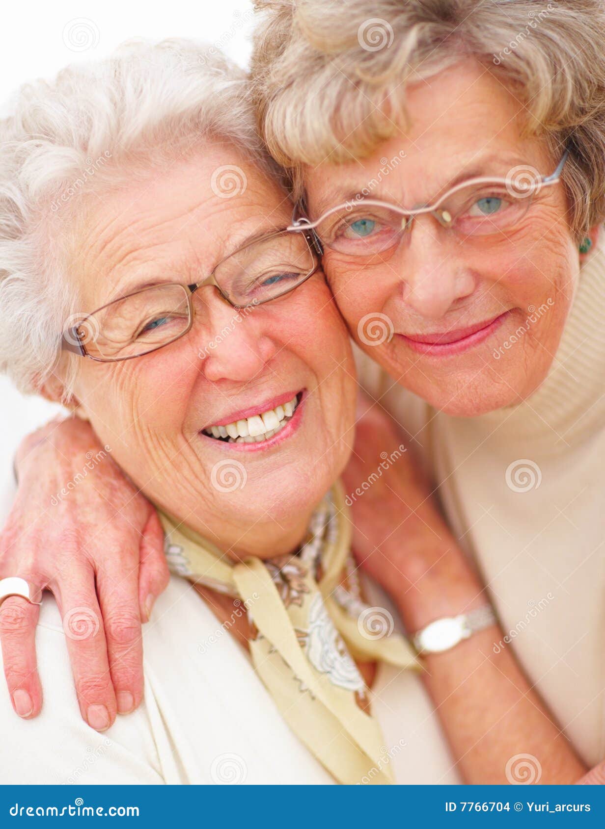 Closeup Portrait of Two Older Woman Smiling Stock Photo - Image of ...