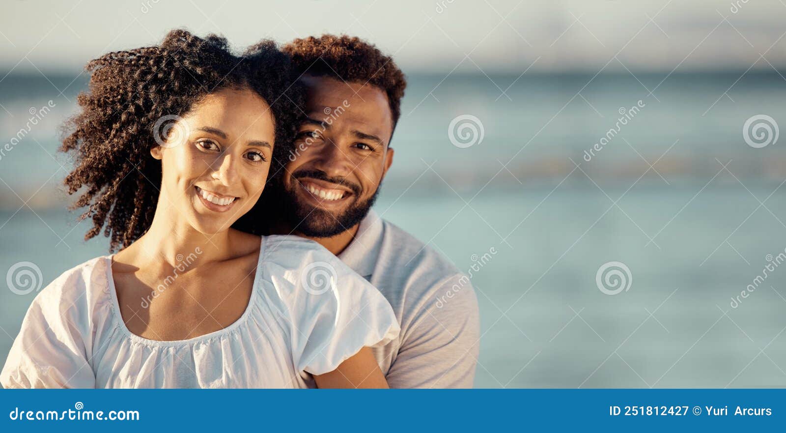 Closeup Portrait Of An Young Affectionate Mixed Race Couple Standing On