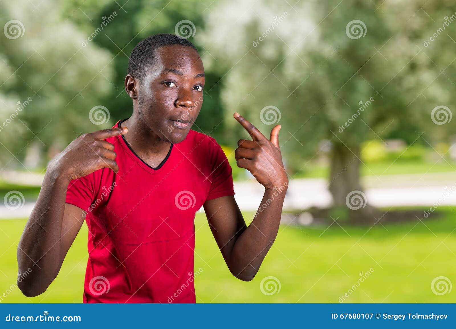 Closeup Portrait of Young African Man Thinking Stock Image - Image of ...