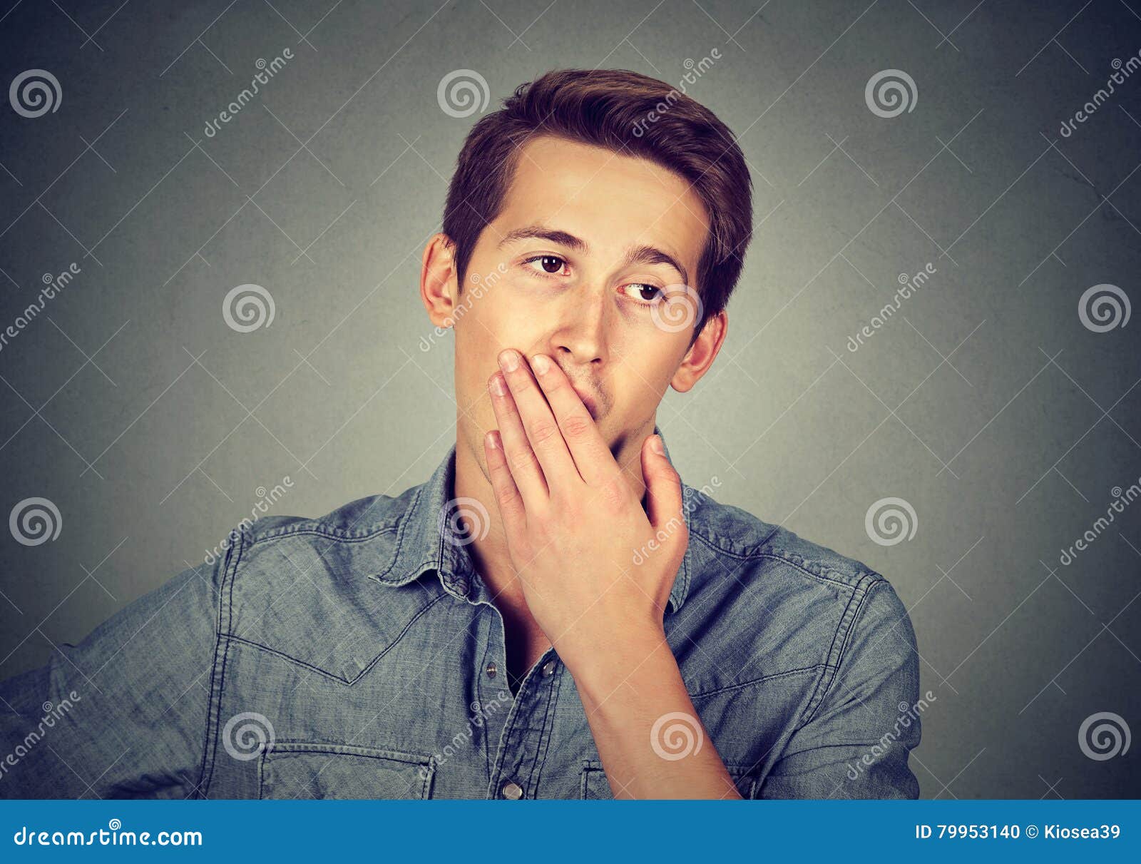 Closeup Portrait of Young Bored Man Stock Photo - Image of disinterest ...