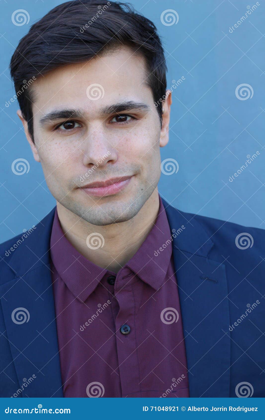 Closeup Portrait of Young Good-looking Model Stock Image - Image of ...