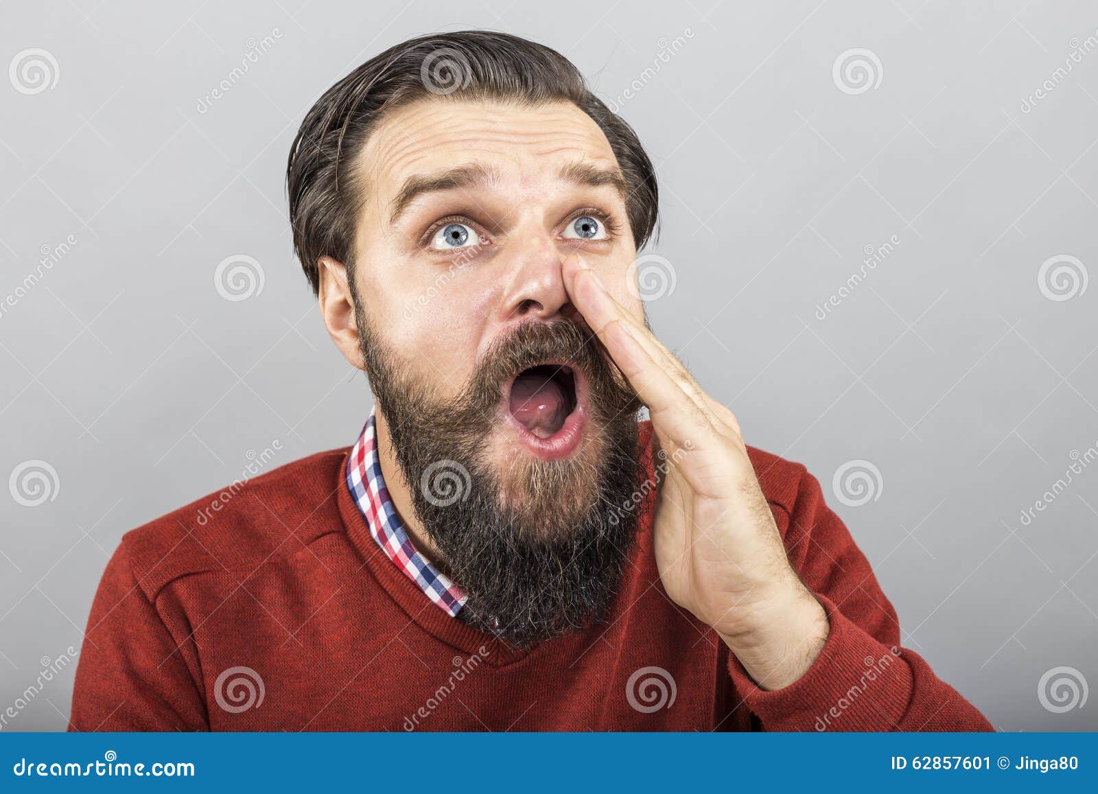 Closeup Portrait of a Young Man Shouting Stock Image - Image of ...
